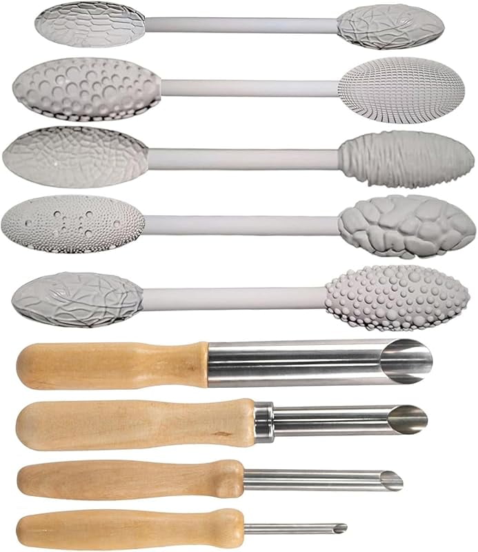 Clay Texture Roller for Art Projects,5/9/18pcs Modeling Pattern Rollers ...