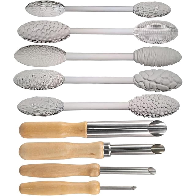 Clay Texture Roller for Art Projects,5/9/18pcs Modeling Pattern Rollers ...