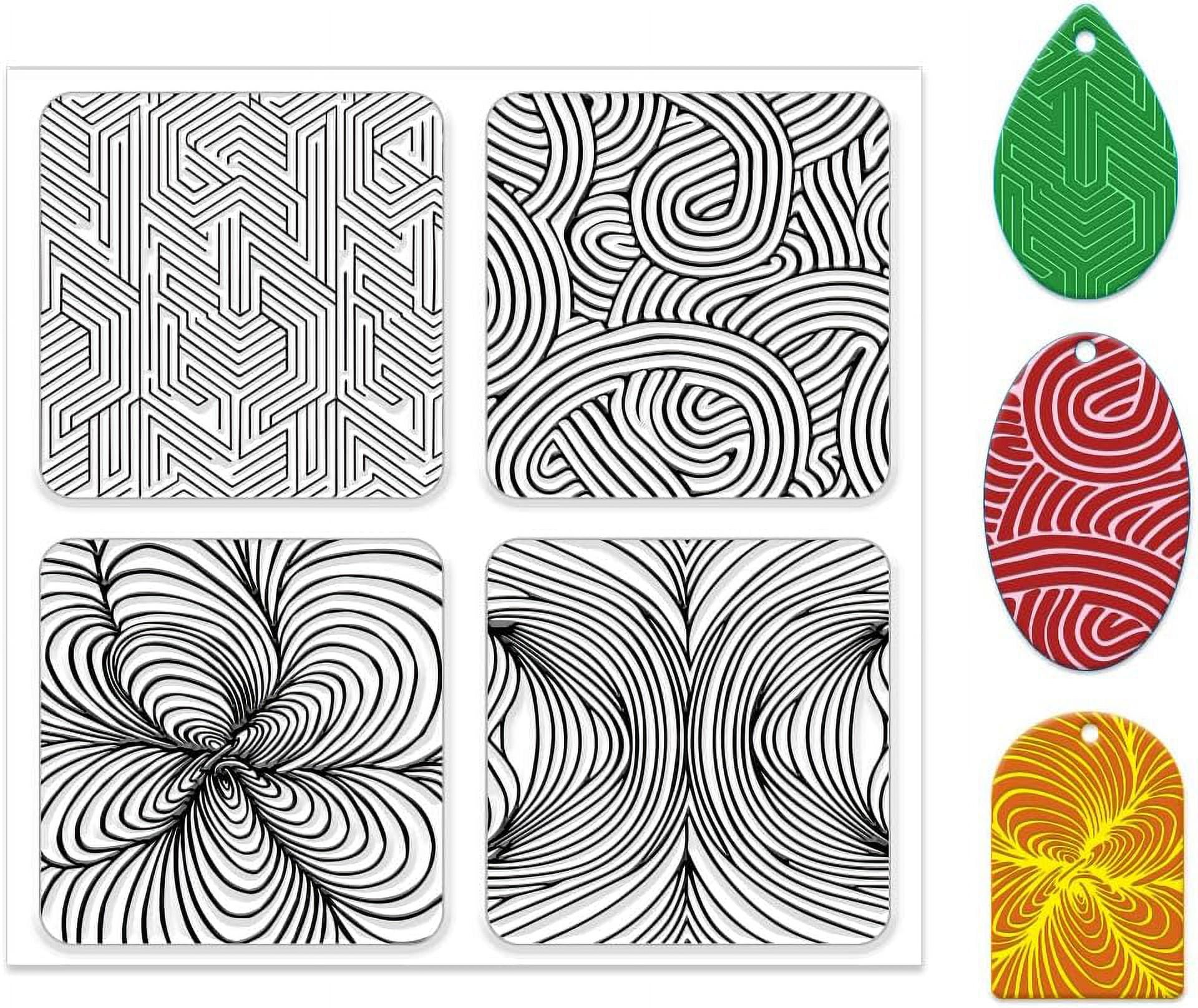 Clay Texture Sheets Geometric Lines Pattern Silicone Clay Texture Mat ...