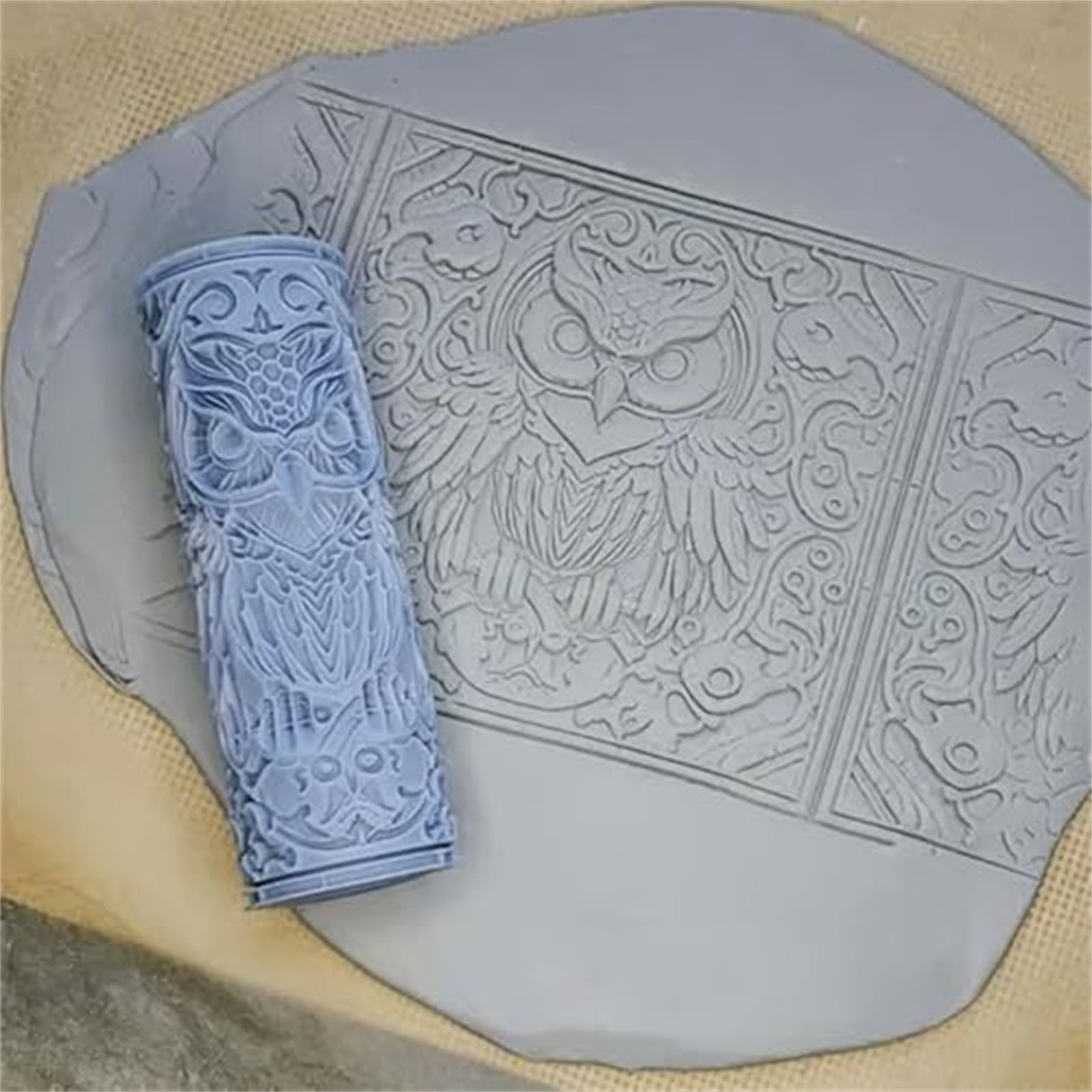 Clay Tile Roller 4 In Clay Texture Rollers Pottery Tools Hand Rollers ...