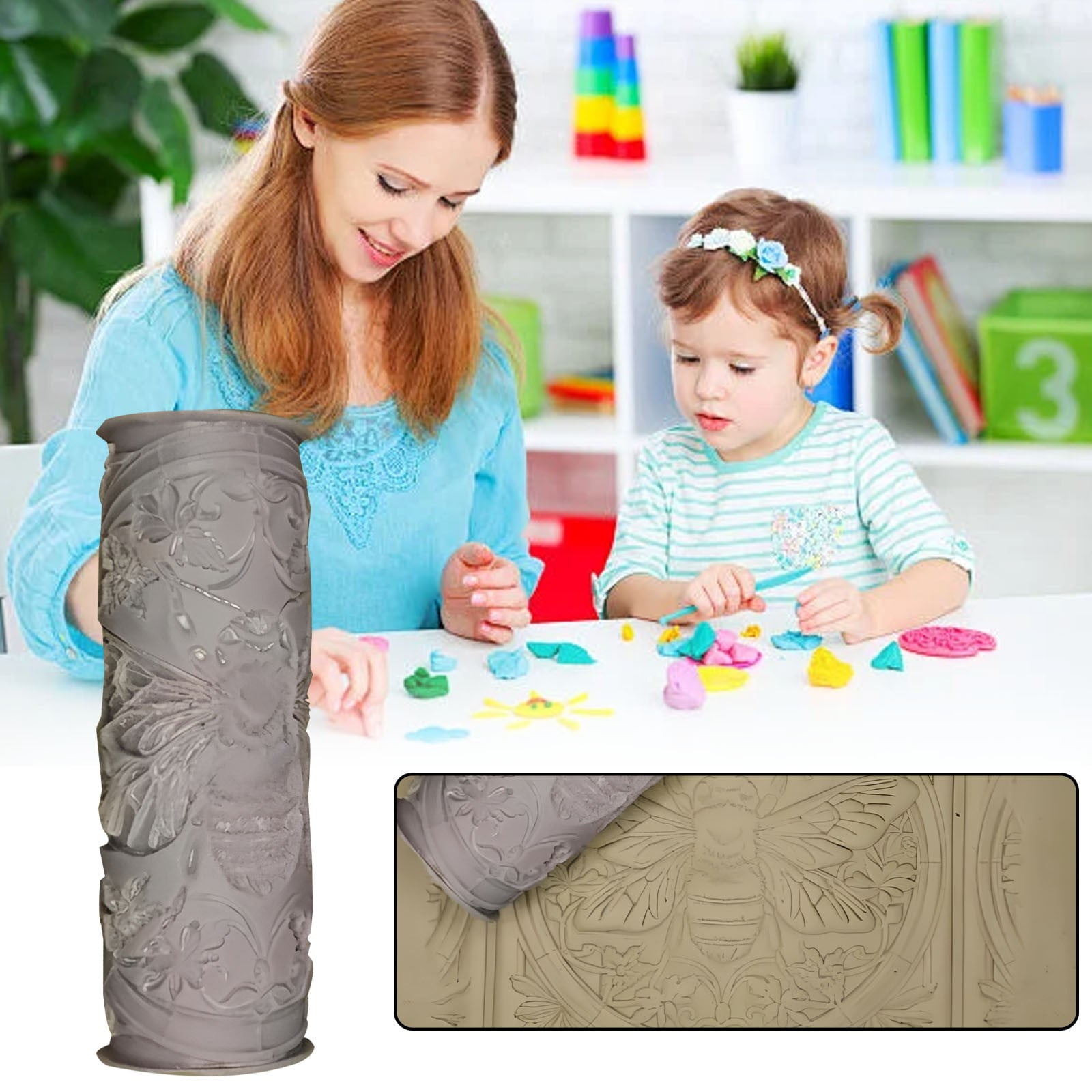 Clay Tile Roller Clay Texture Rollers Pottery Tools Hand Rollers For ...