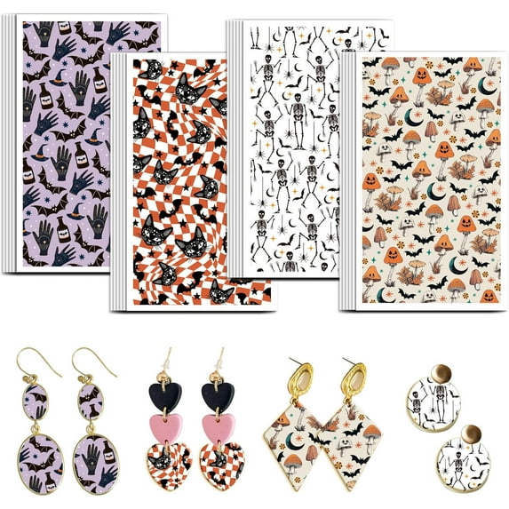 Clay Transfer Paper 4 Design 24Pcs Transfers Paper for Polymer Bats and ...