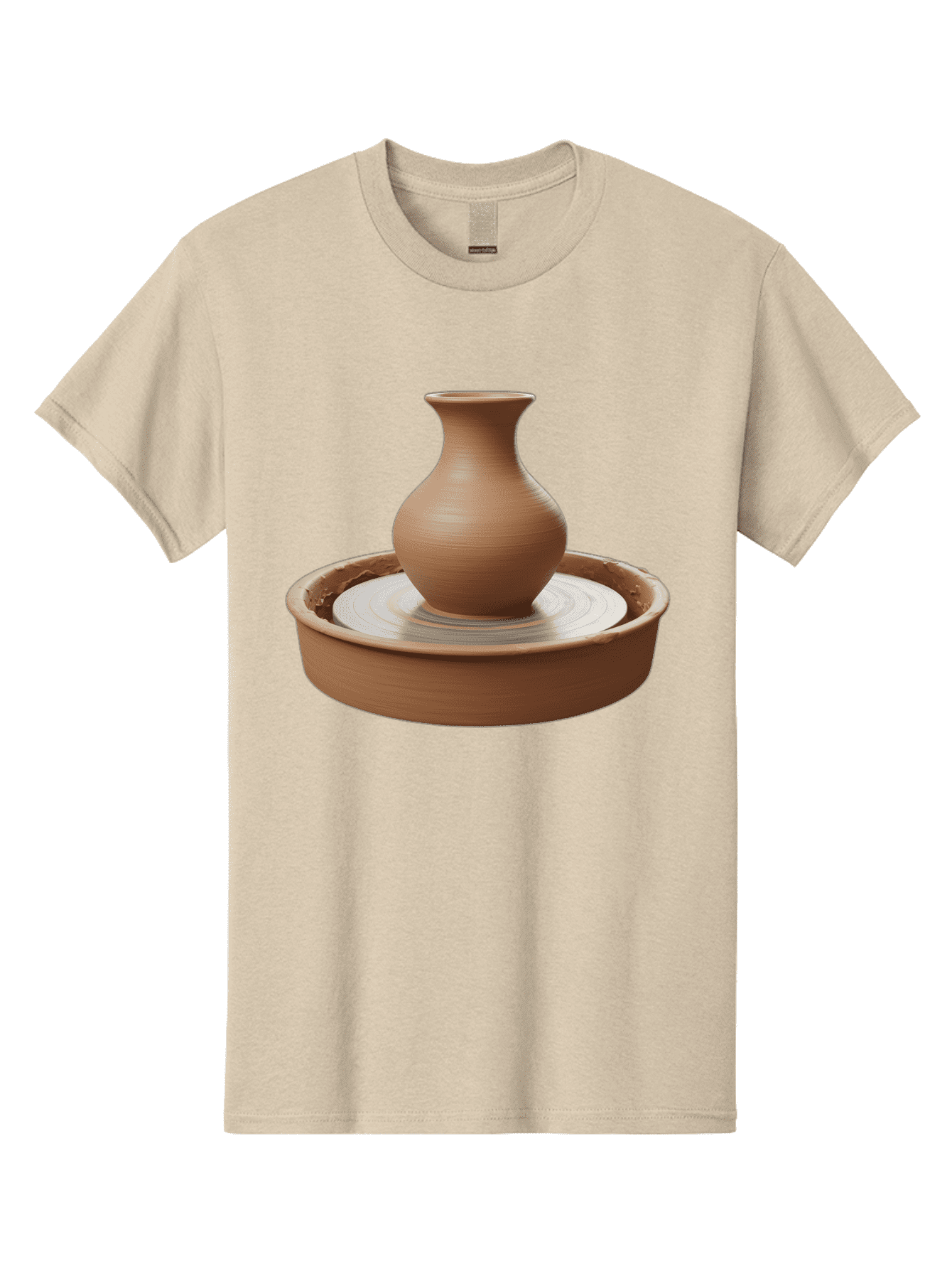 Clay-Vase-On-Pottery-Wheel Mens Graphic Tee, 100% Cotton, Casual Summer ...