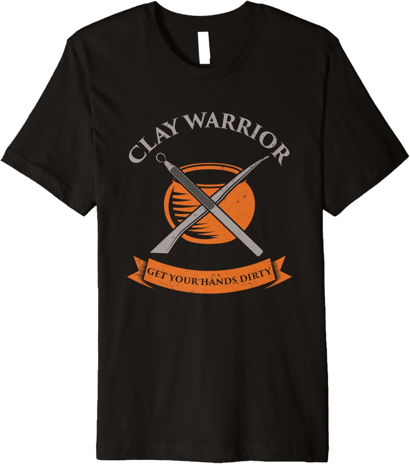 Clay Warrior Pottery Design for Ceramic Artists Premium T-Shirt men and ...