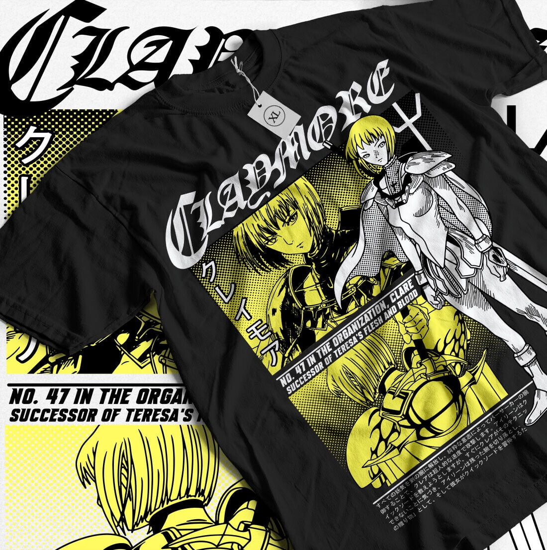 Claymore Shirt Clare Anime Manga Girl Kawaii Graphic Gift Tee - Walmart.com
