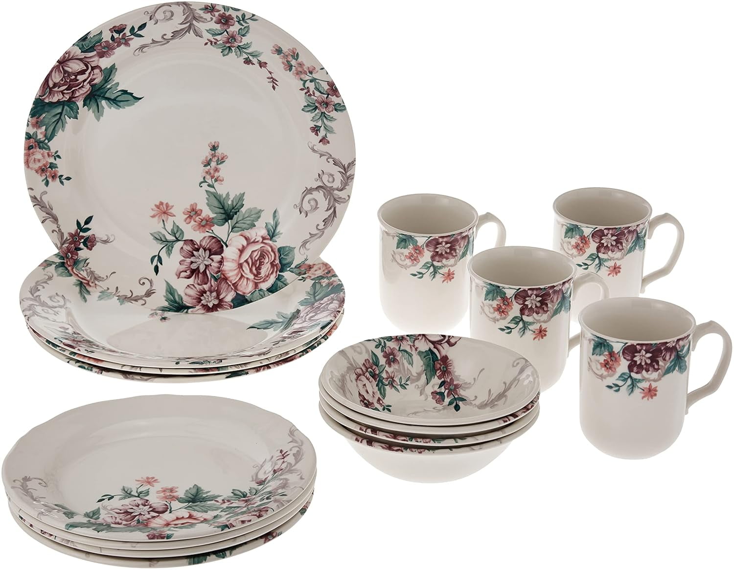Claytan CLAGGF021302 Gorgeous Full Dinner Set 16 pcs - Walmart.com