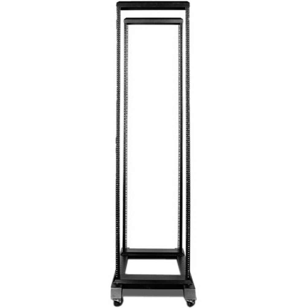 45U 4-Post Open Frame Rack with 1U 24-port Cat6 Patch Panel - Walmart.com