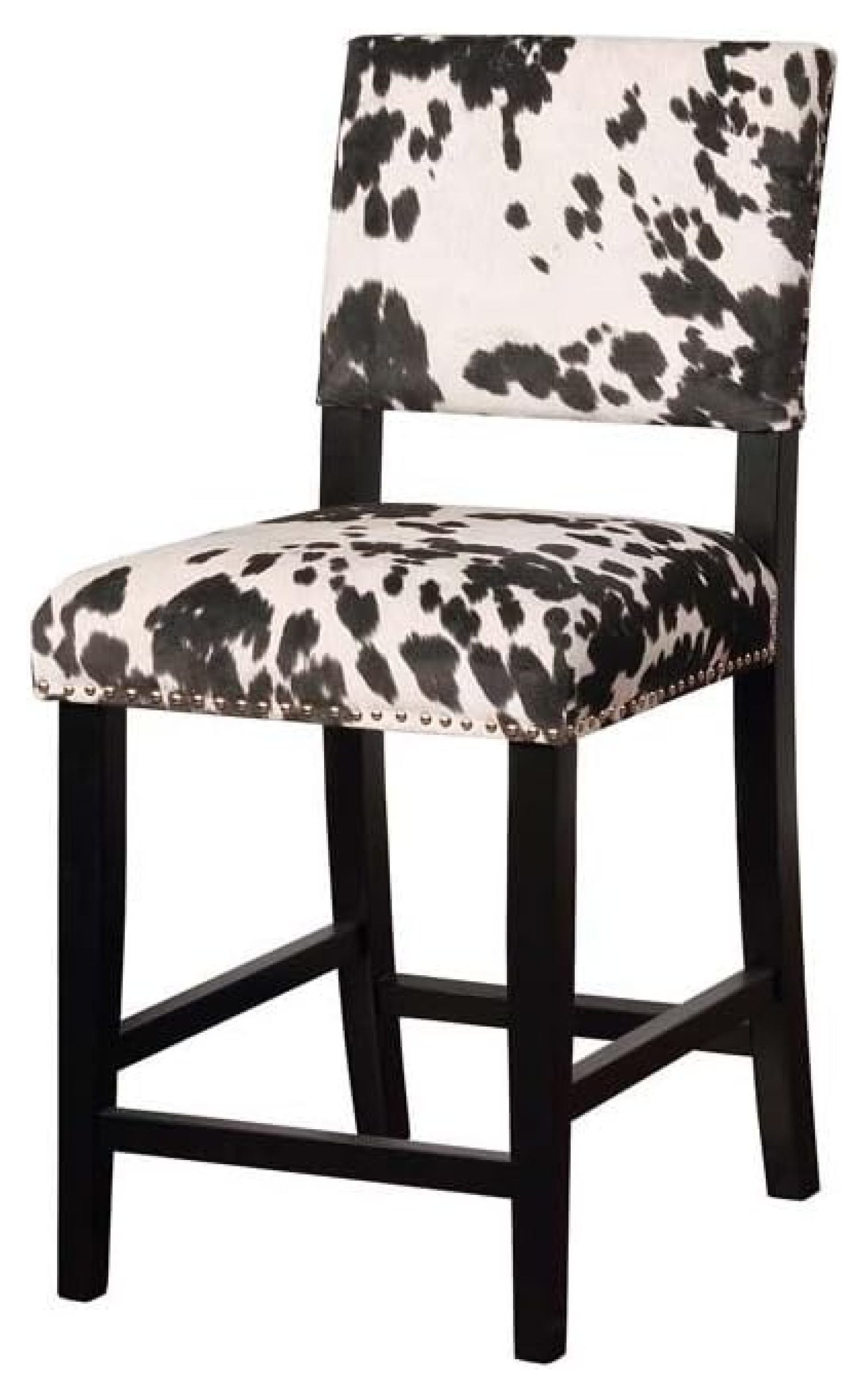 Clayton Black Cow Print Counter Stool - Walmart.com