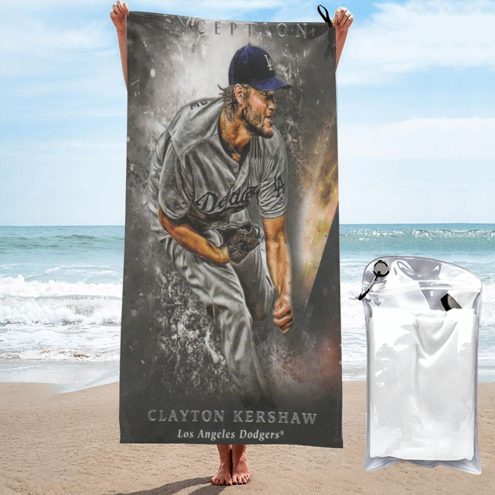 Clayton Kershaw Customized Microfiber Quick-Drying Bath Towel 27.5x55in ...