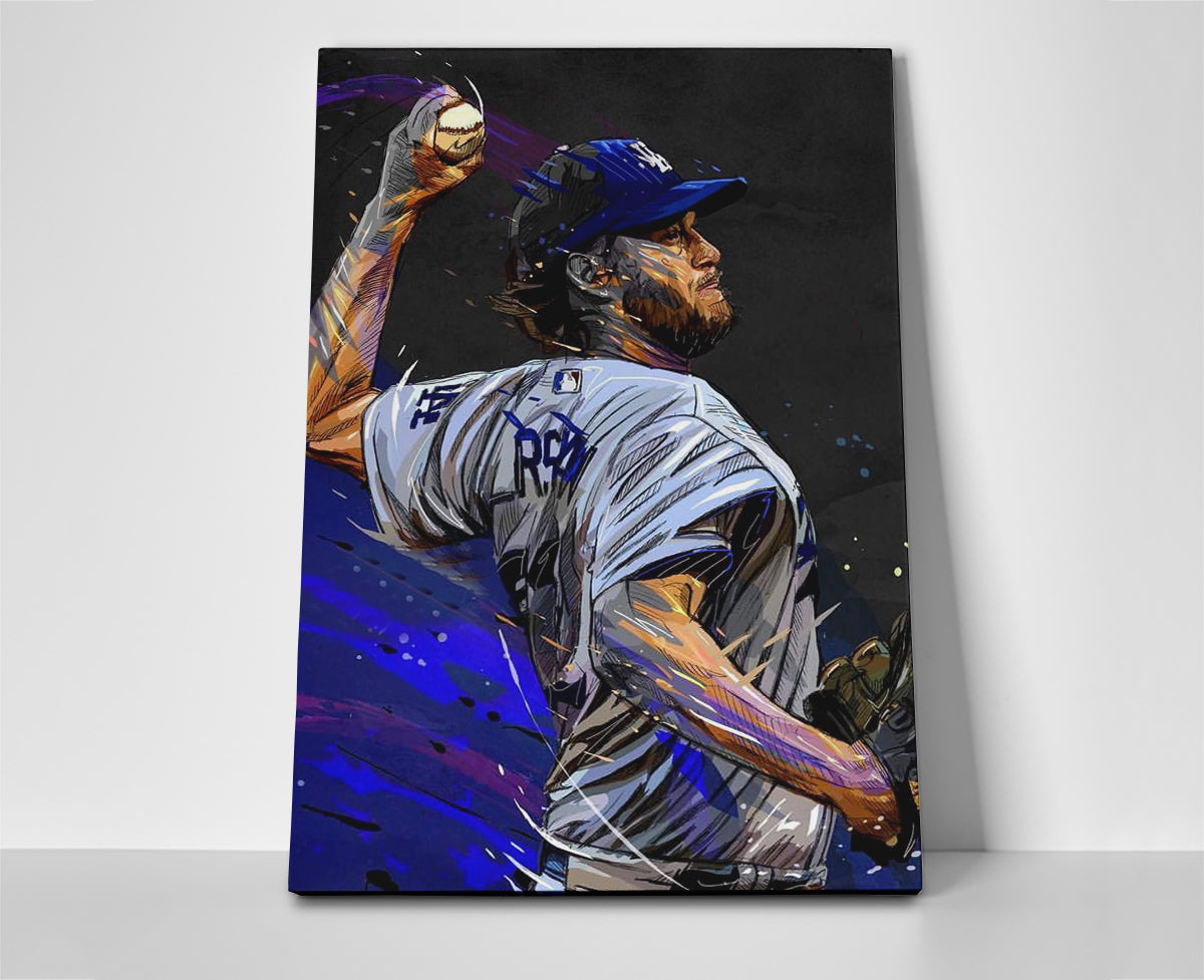 Clayton Kershaw Dodgers Poster or Wrapped Canvas - Walmart.com