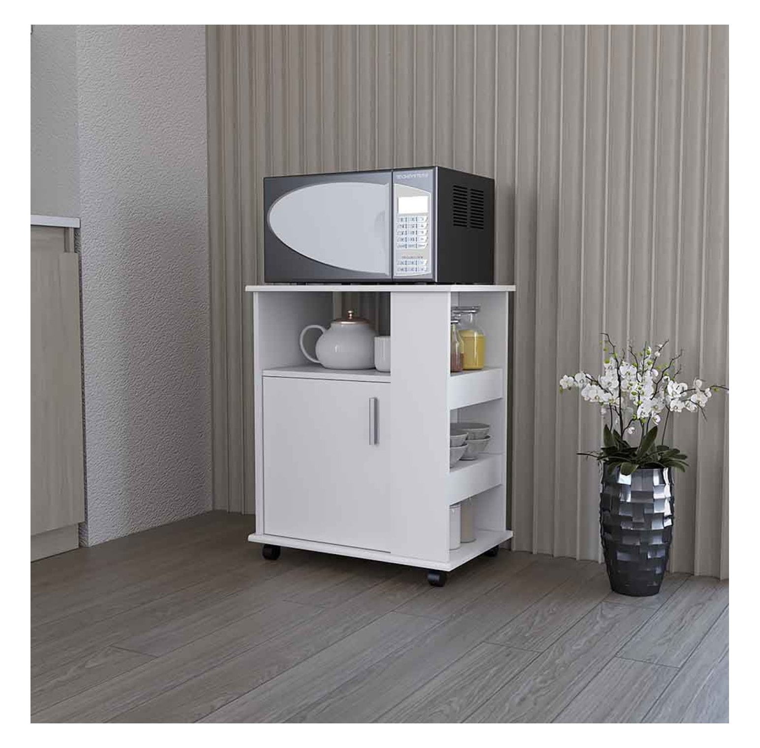 Clayton Kit Lower Microwave Cabinet White + Kitchen + Modern ...
