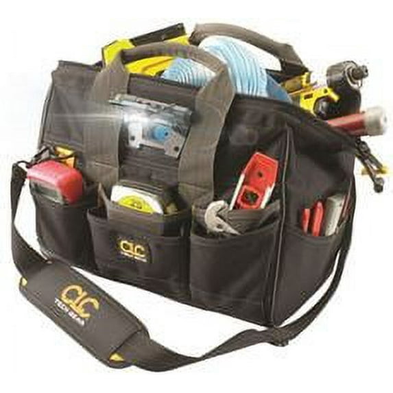 Clc Tech Gear Led Lighted 14 In. Bigmouth Tool Bag - Walmart.com