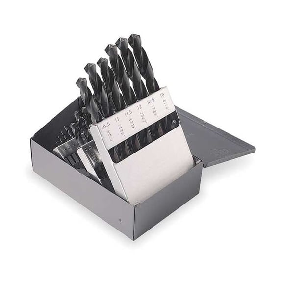 25PC General Purpose Jobber Length Drill Set 1899 Steam Oxide HSS RHS ...