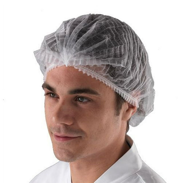 Cleaing Disposable Hair Nets Caps, 21", White, Pack of 100, for Salon ...