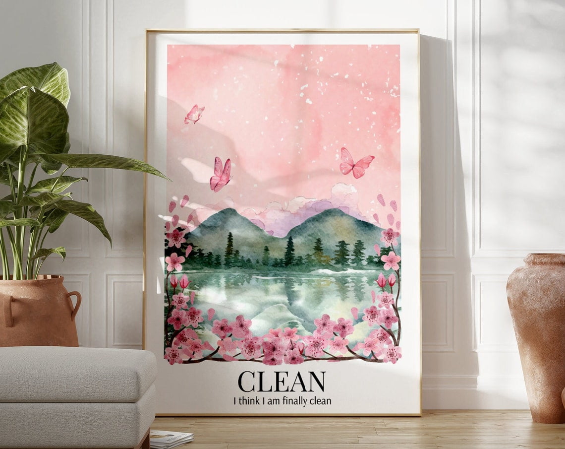 Clean 1989 Poster, Landscape Aesthetic Home Decor Wall Art Dorm Decor ...