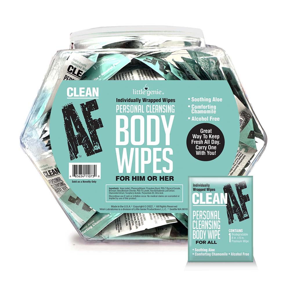 Clean AF Individually Wrapped Personal Cleaning Body Wipes 96pc ...