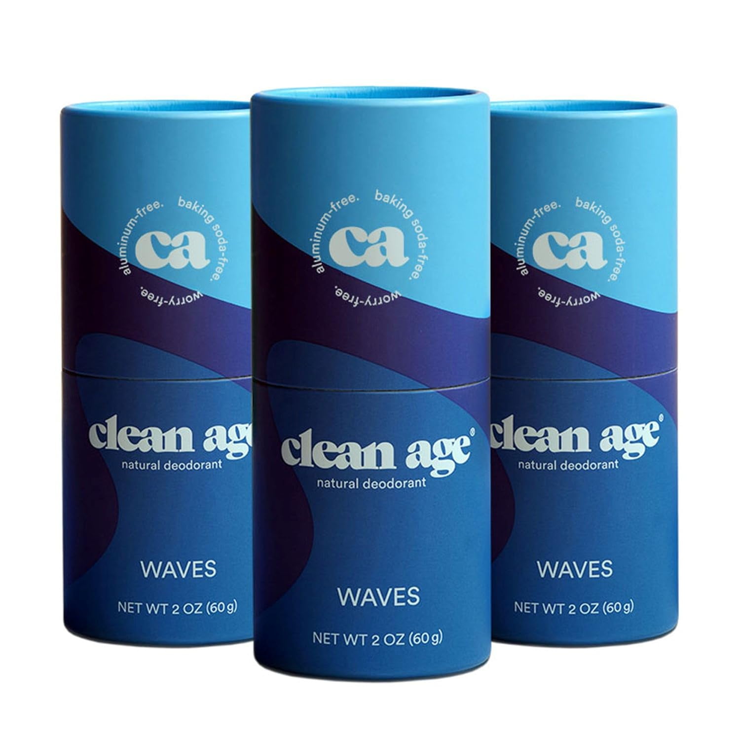 Clean Age Deodorant Waves Natural 2 oz (Pack Of 5) - Walmart.com