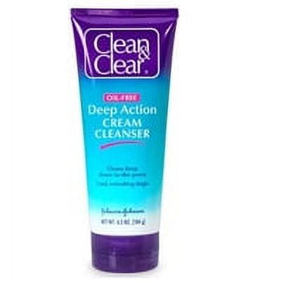 Clean And Clear Deep Action Cream Cleanser, Oil-Free For Sensitive Skin ...