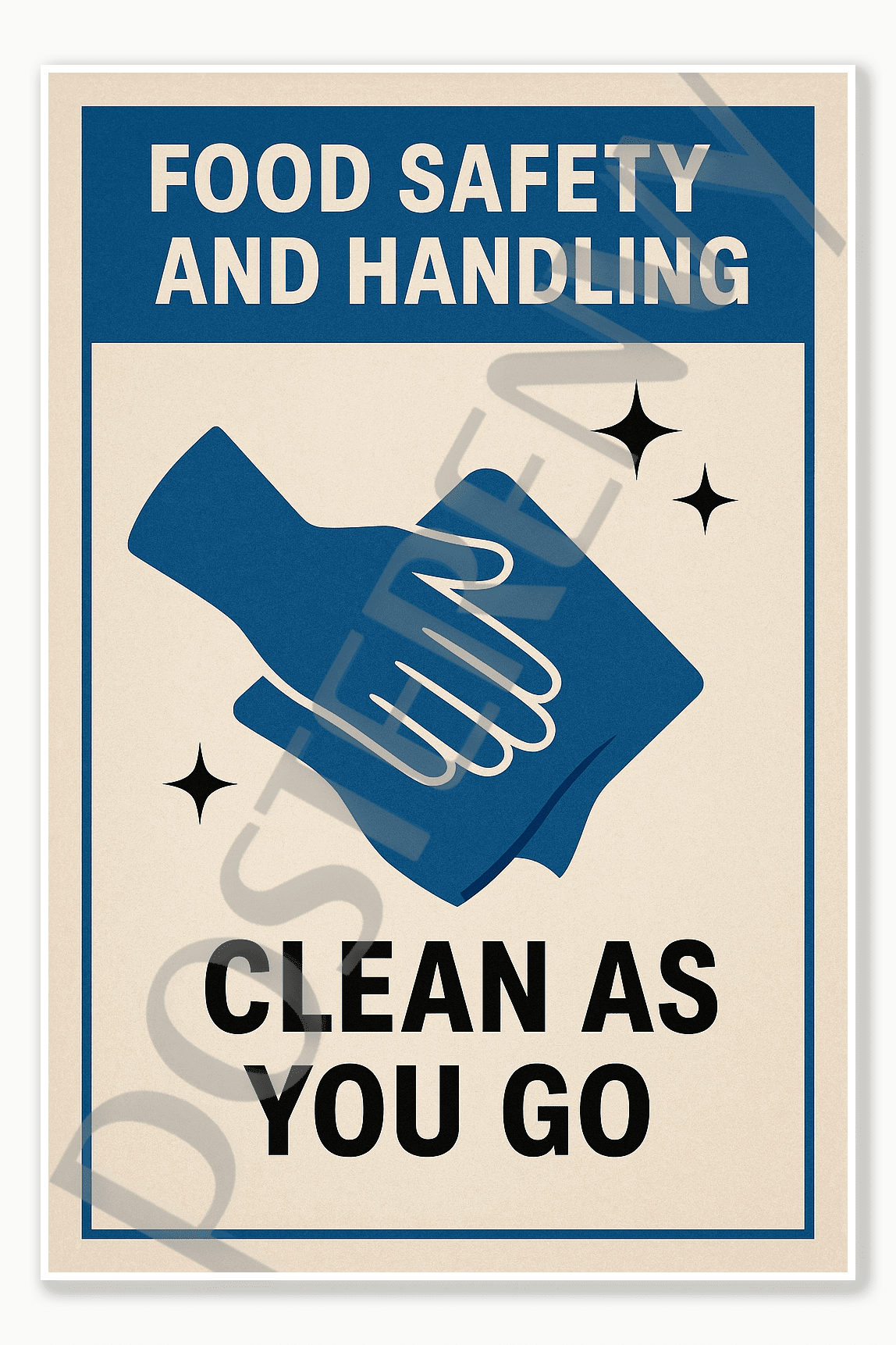 Clean As You Go Restaurant food safety kitchen workplace Poster - 18 ...