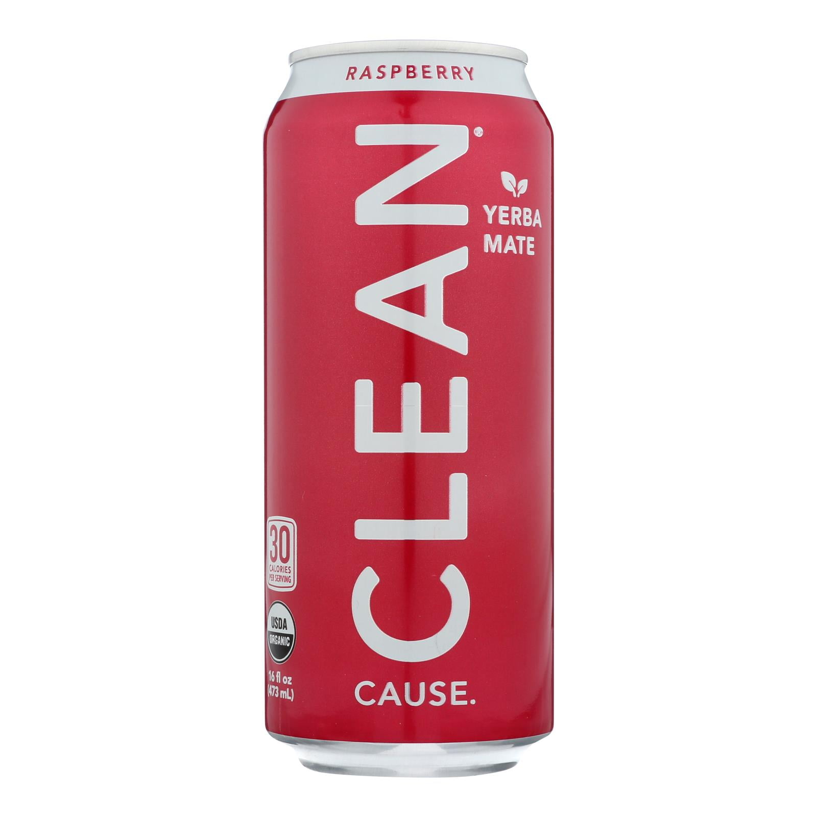 Clean Cause - Yrba Mte Raspberry - Case of 12 - 16 FZ - Walmart.com