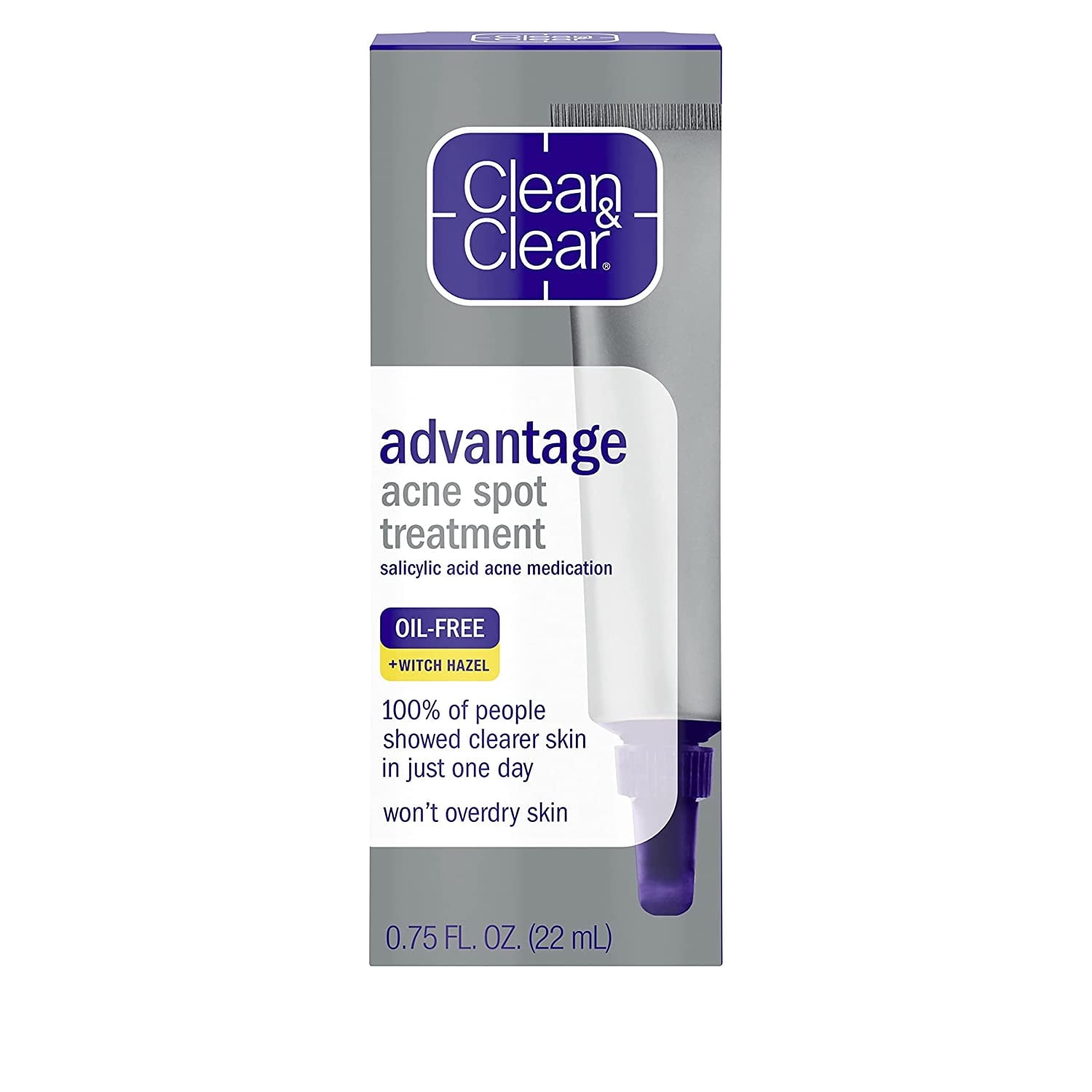 Clean & Clear Advantage Acne Spot Treatment Gel, 2% Salicylic Acid ...