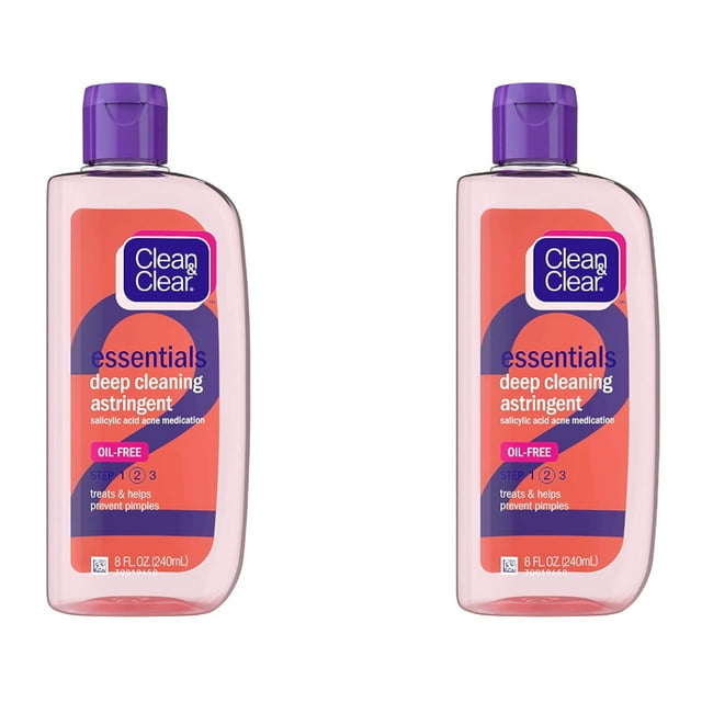 Clean & Clear Deep Cleaning Oil-Fighting Face Astringent, 8 Oz, 2 Pk ...