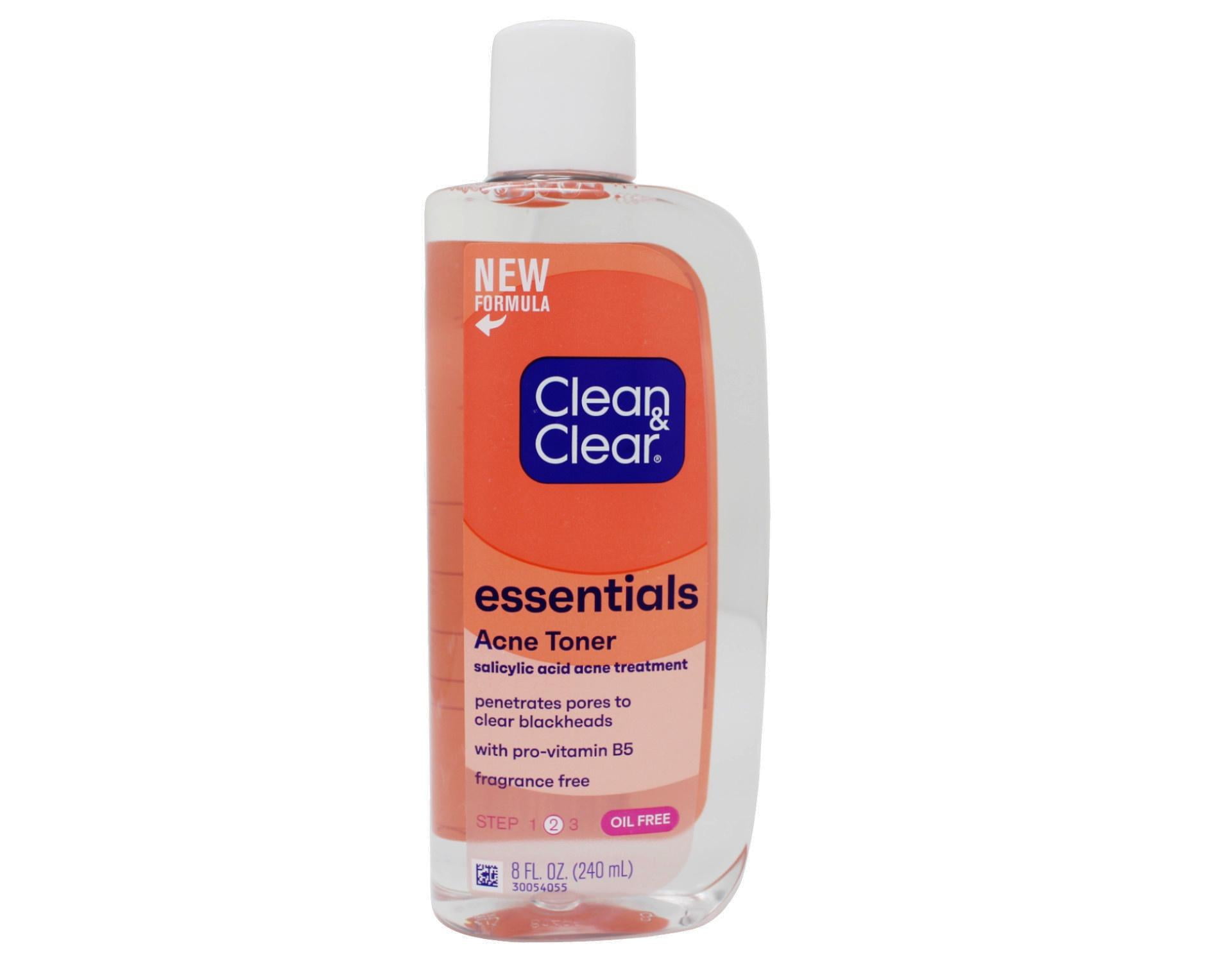 Clean & Clear Essentials Acne Toner, Oil-Free Astringent with Salicylic ...
