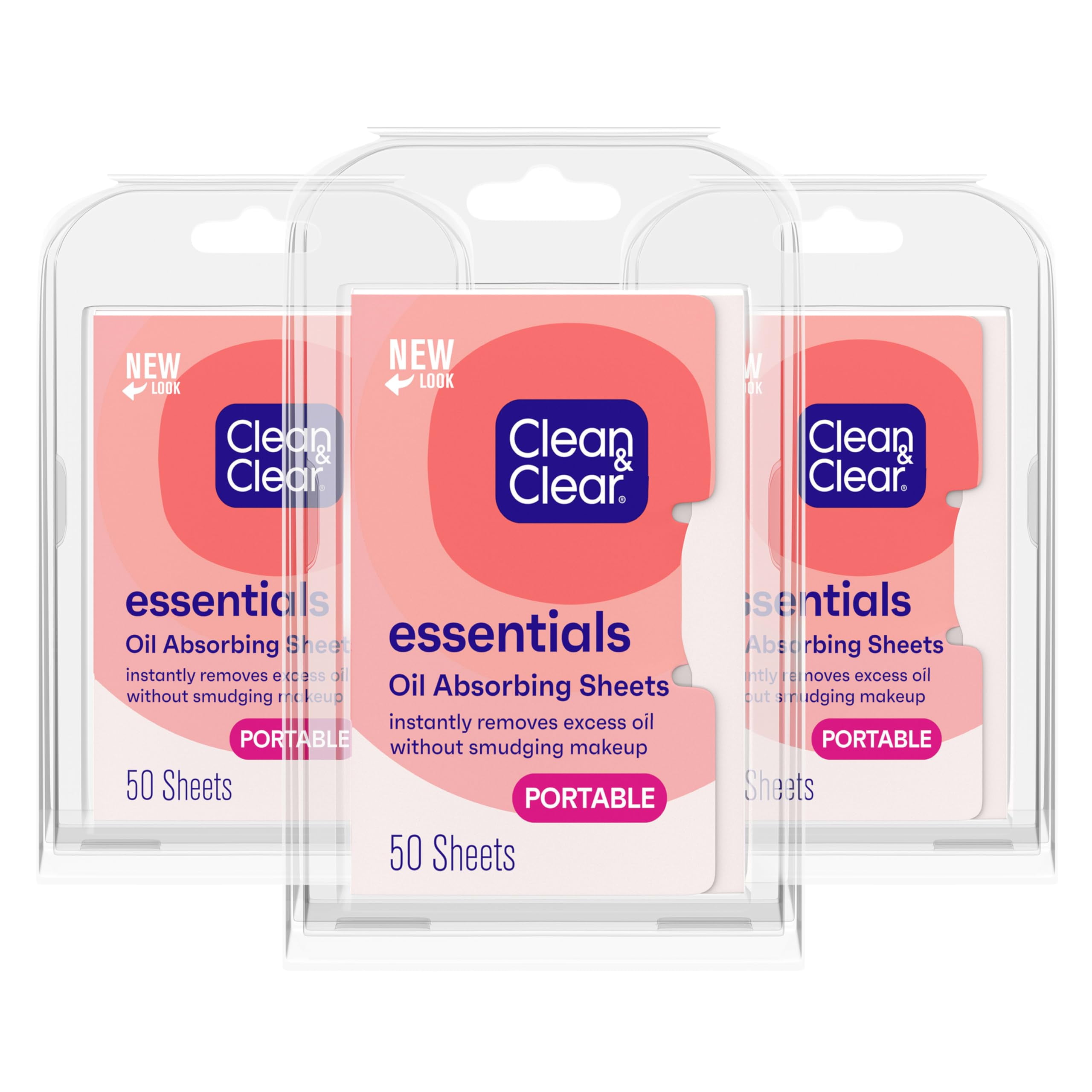 Clean & Clear Essentials Oil Absorbing Sheets, Portable Blotting Papers ...