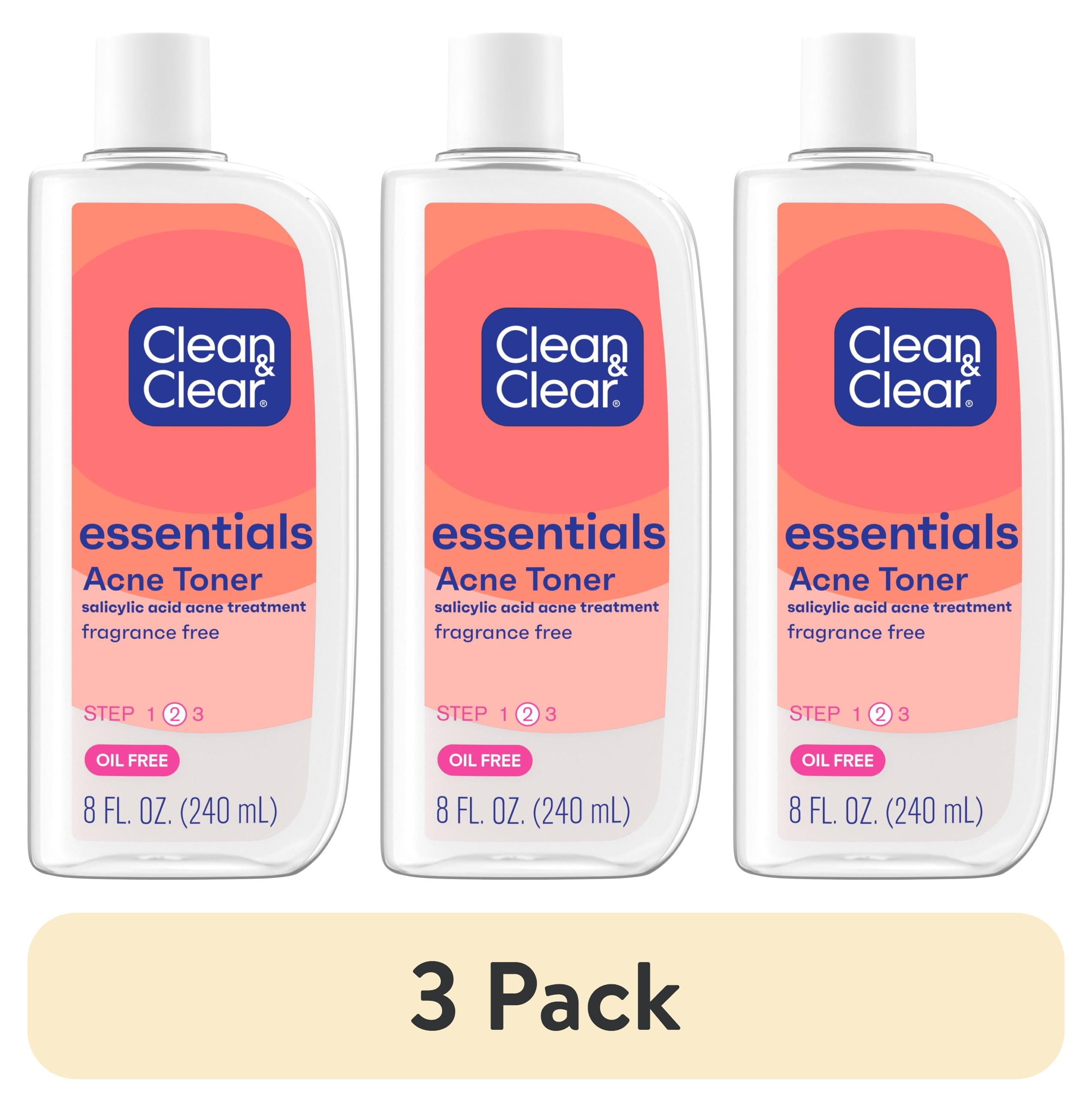 (3 pack) Clean & Clear Essentials Oil-Free Acne Toner, Salicylic Acid ...