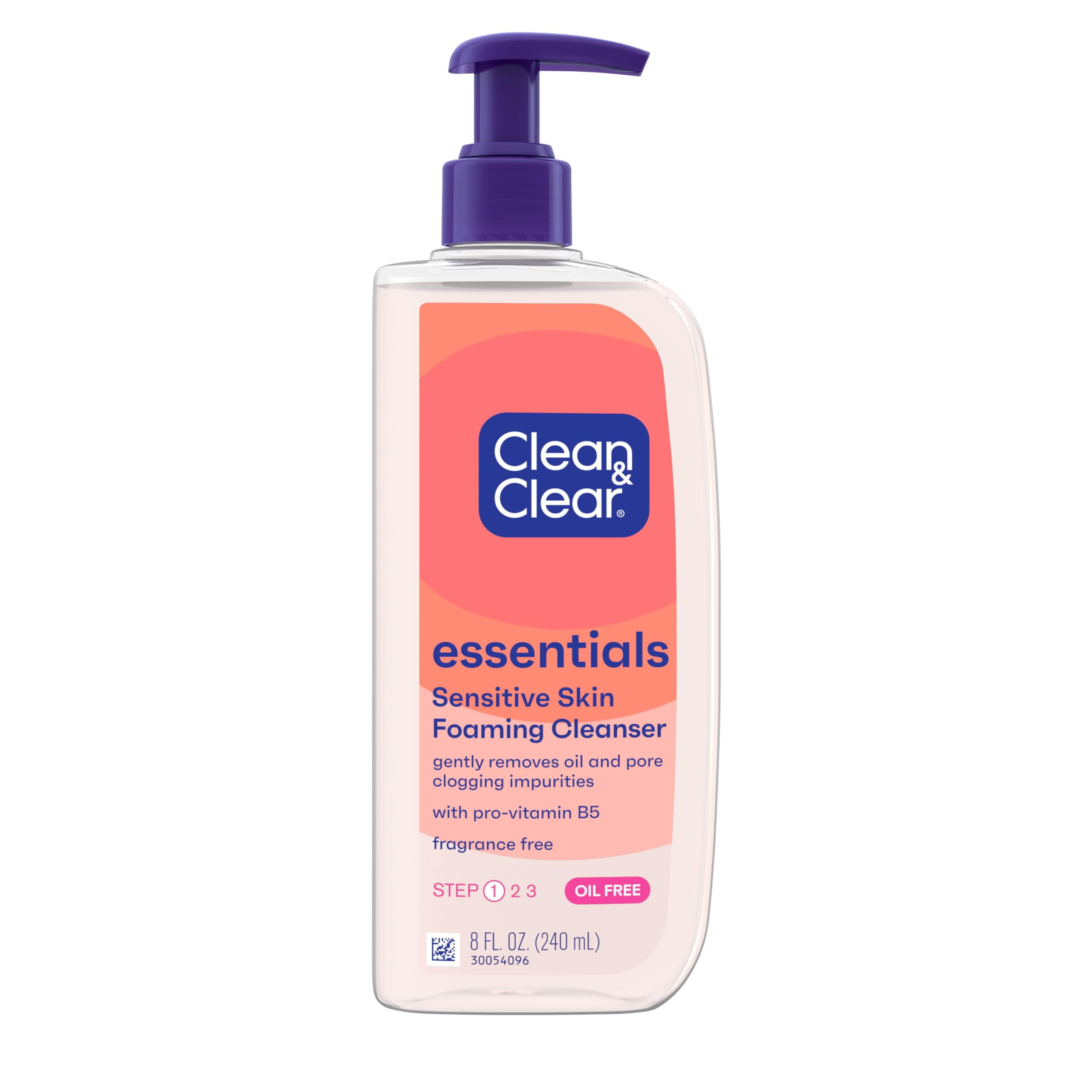 Clean & Clear Essentials Oil-Free Foaming Facial Cleanser, Daily Face ...