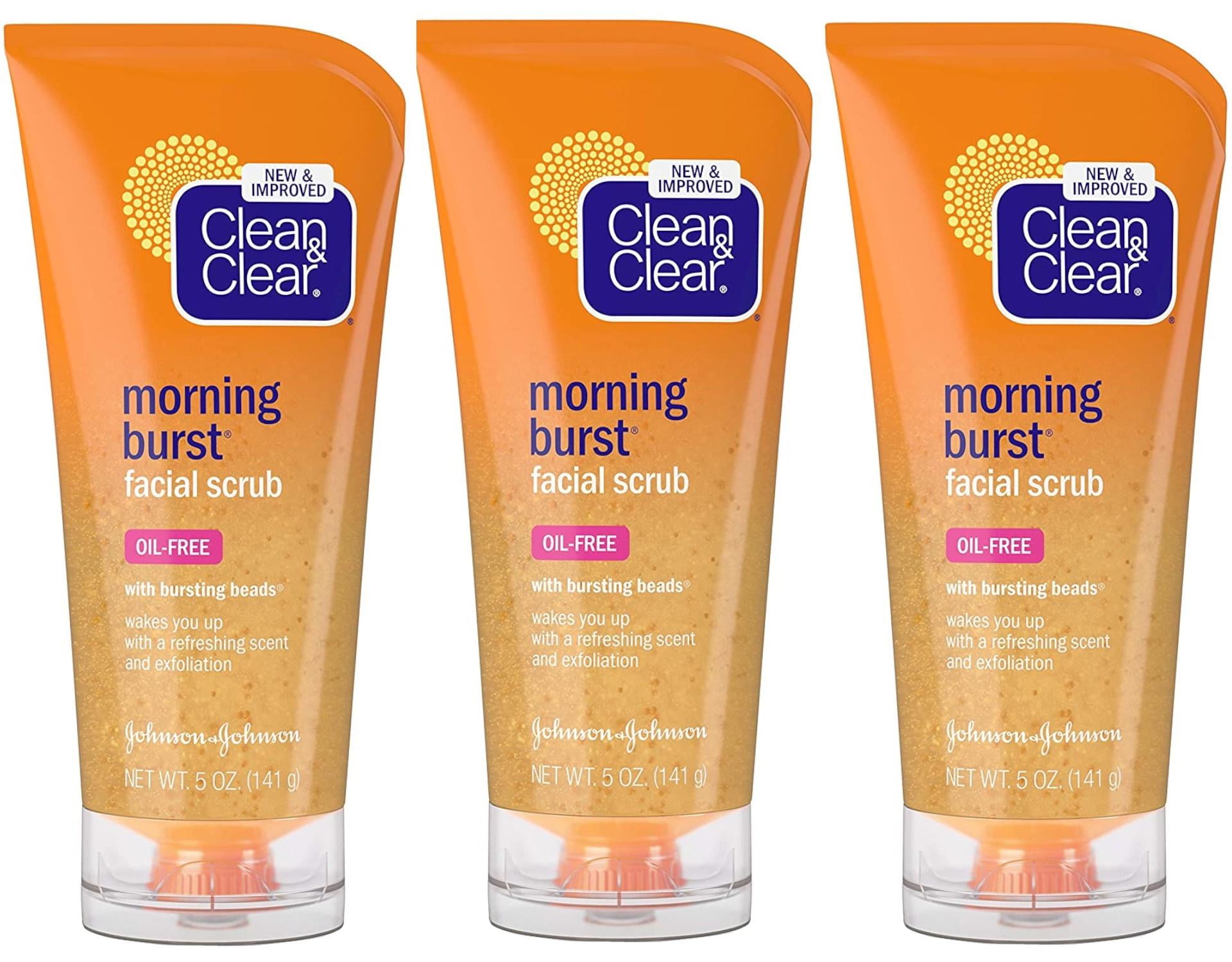 Clean & Clear Morning Burst Facial Scrub With Vitamin C - 5 Oz, - 3 ...