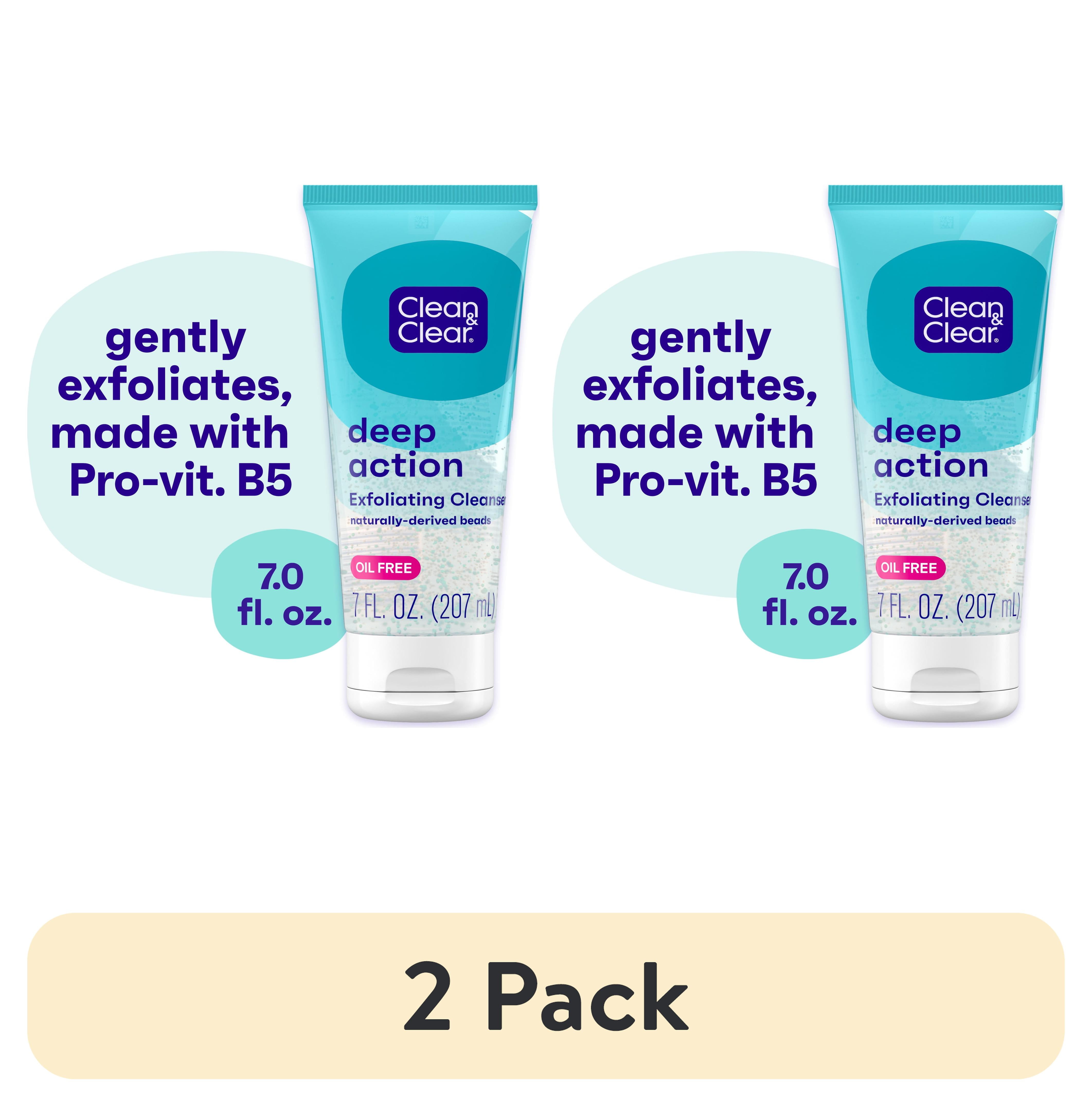 (2 pack) Clean Clear Oil-Free Deep Action Exfoliating Acne Face Scrub ...