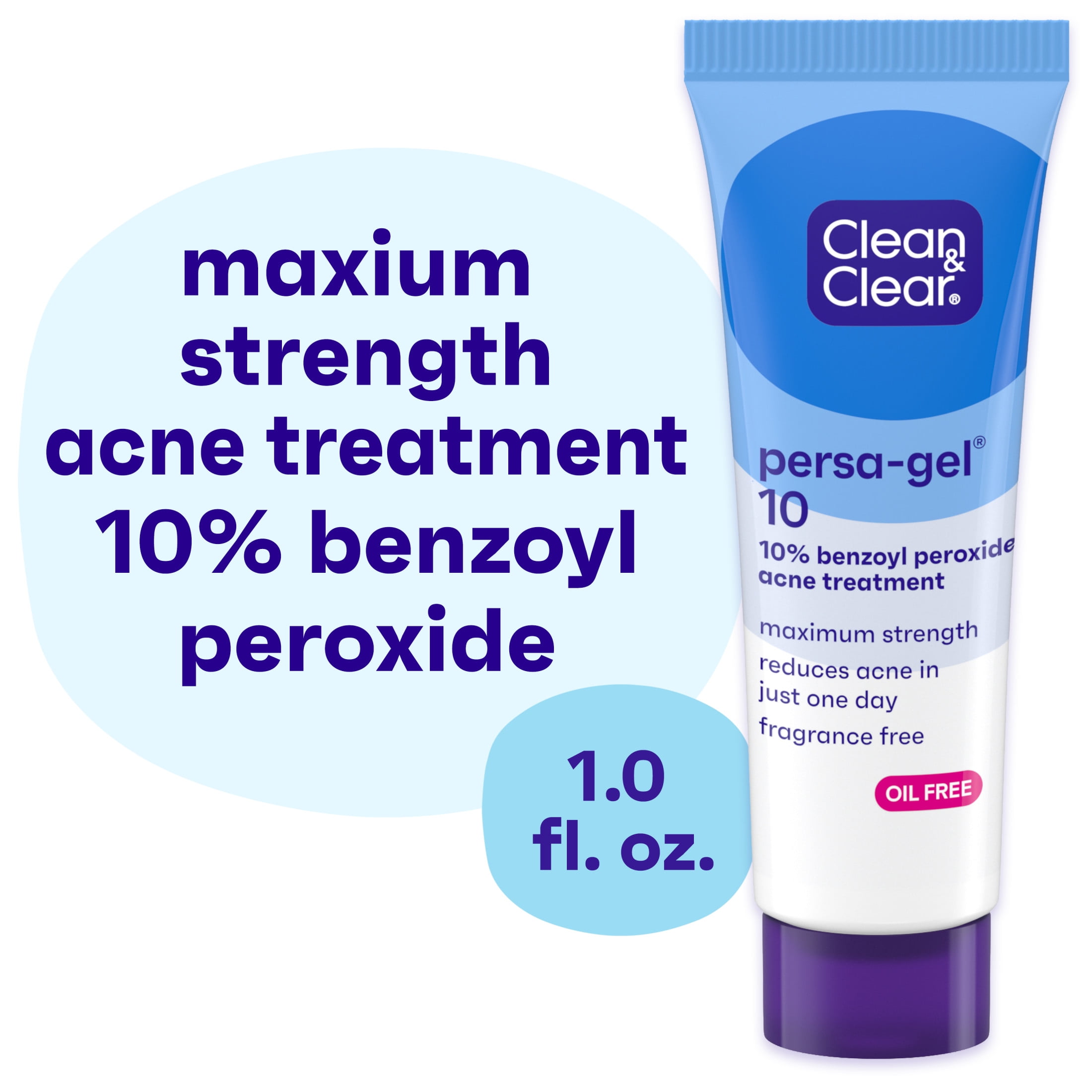 Clean & Clear Persa-Gel 10 Acne Gel, 10% Benzoyl Peroxide, 1 fl. oz ...