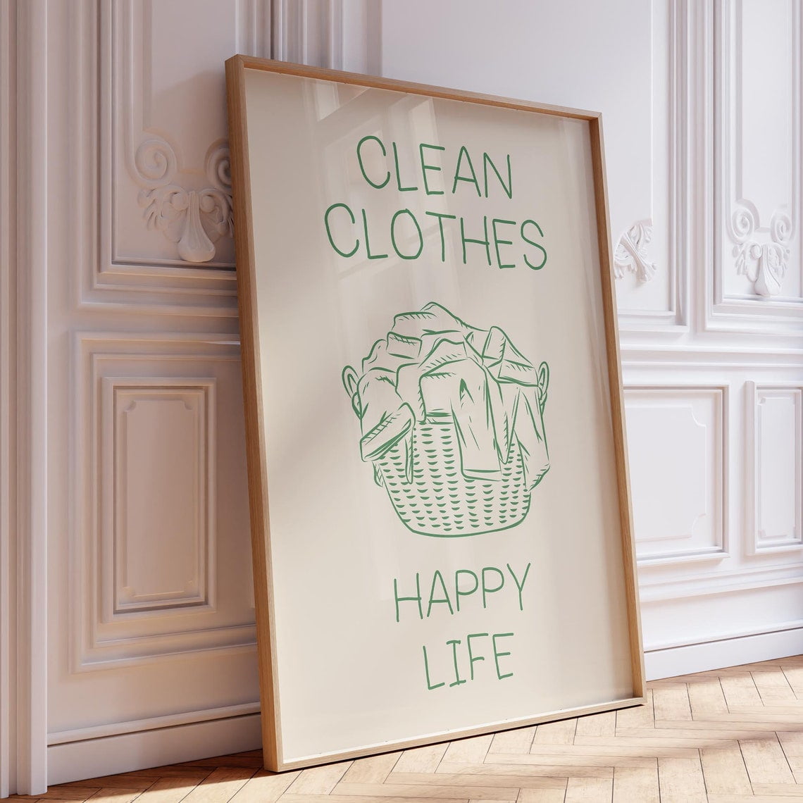 Clean Clothes Poster Funny Laundry Print Laundry Room Decor Cute Quote ...