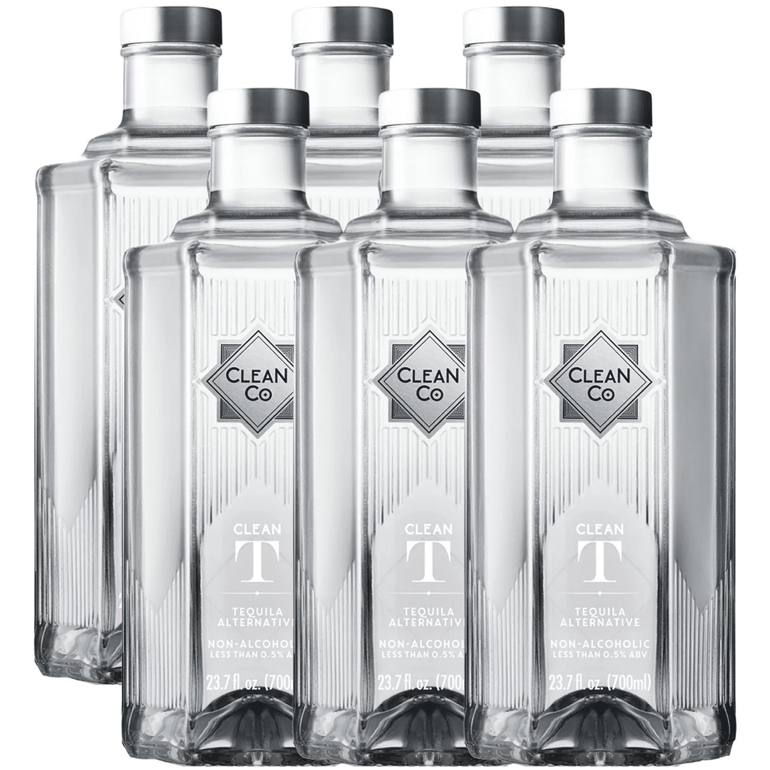 Clean Co Non-Alcoholic 6 Pack Tequila Alternative 700ml Bottle | Made ...