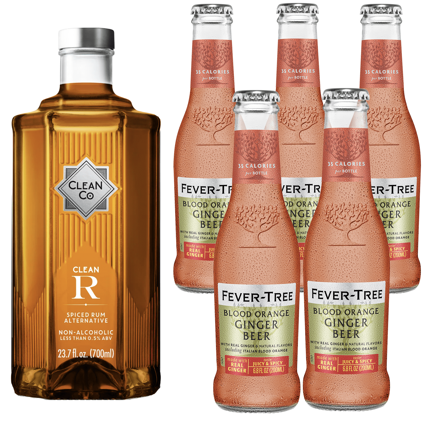 Clean Co Non-Alcoholic Rum Alternative 700ml Bottle | with Premium ...