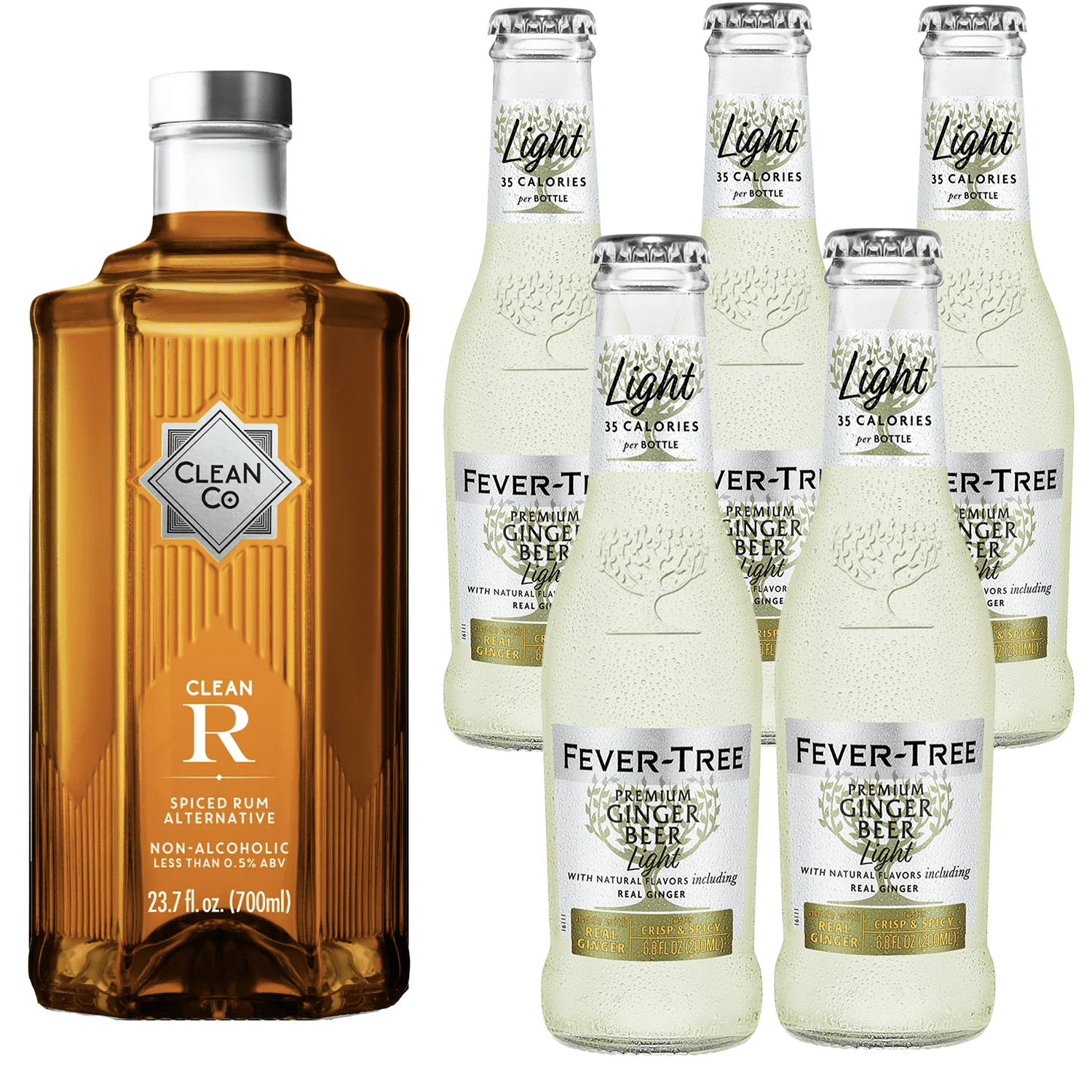 Clean Co Non-Alcoholic Rum Alternative 700ml Bottle | with Premium ...