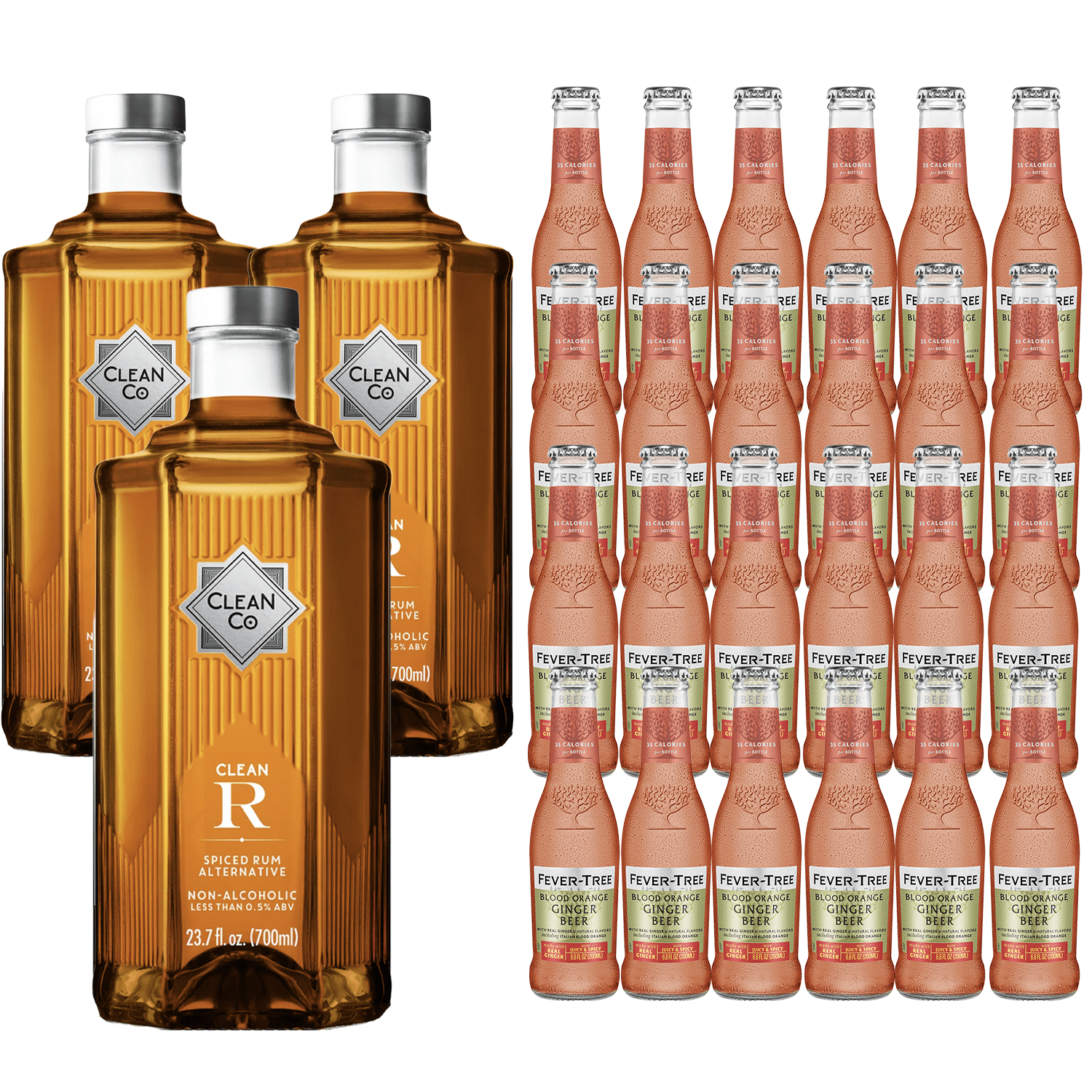 Clean Co Non-Alcoholic Rum Alternative 700ml Bottle | with Premium ...