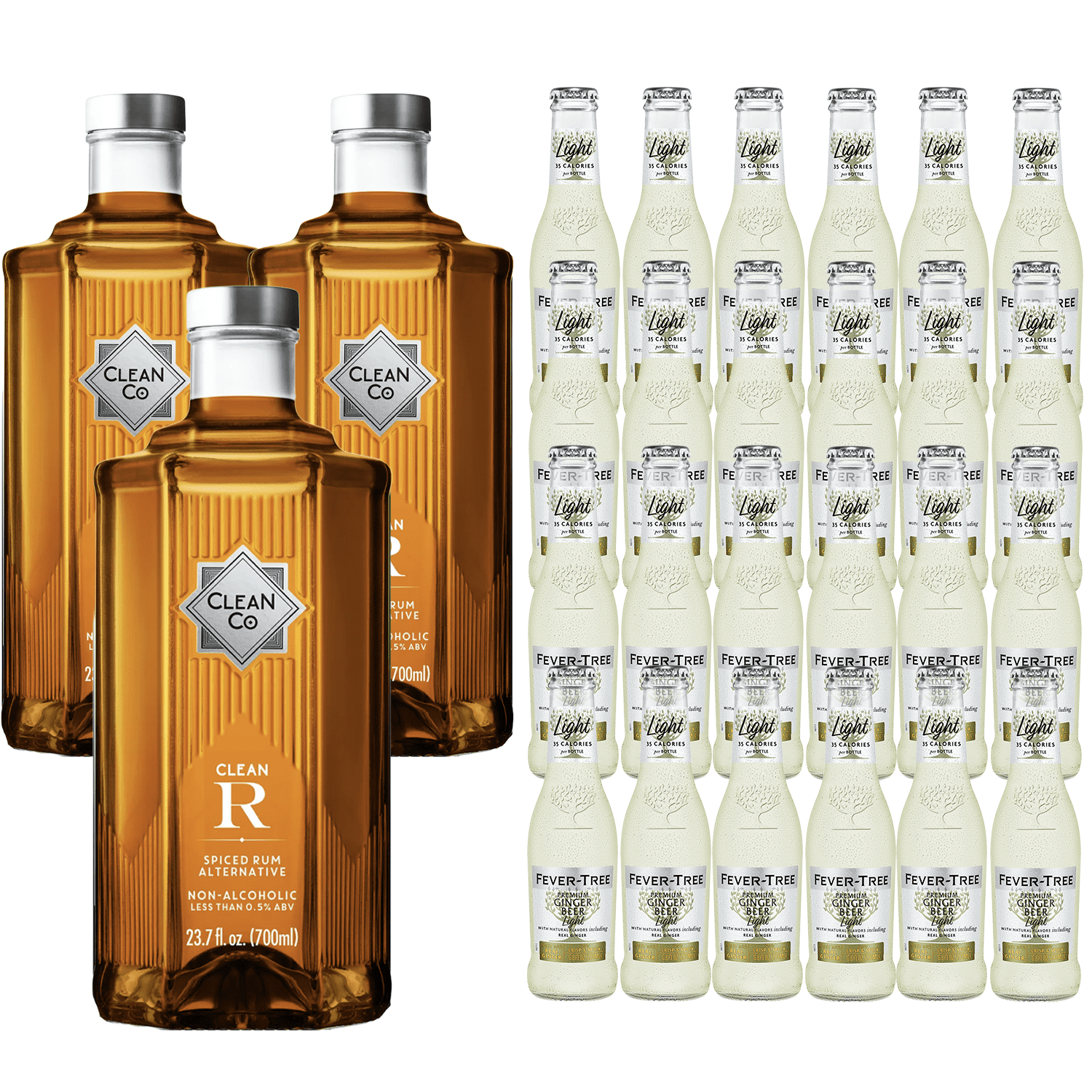 Clean Co Non-Alcoholic Rum Alternative 700ml Bottle | with Premium ...