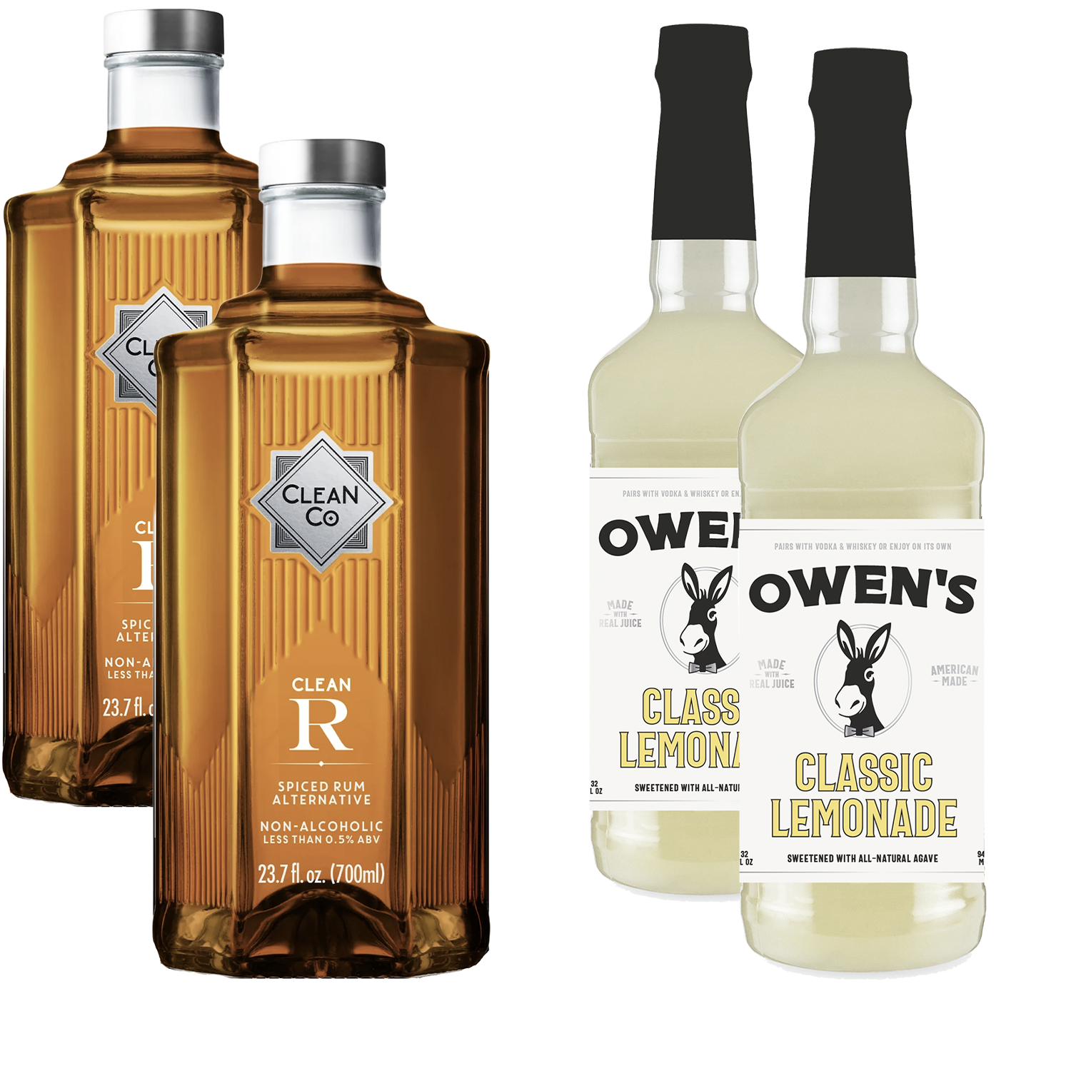 Clean Co Non-Alcoholic Rum Alternative 700ml Bottle | with Premium ...