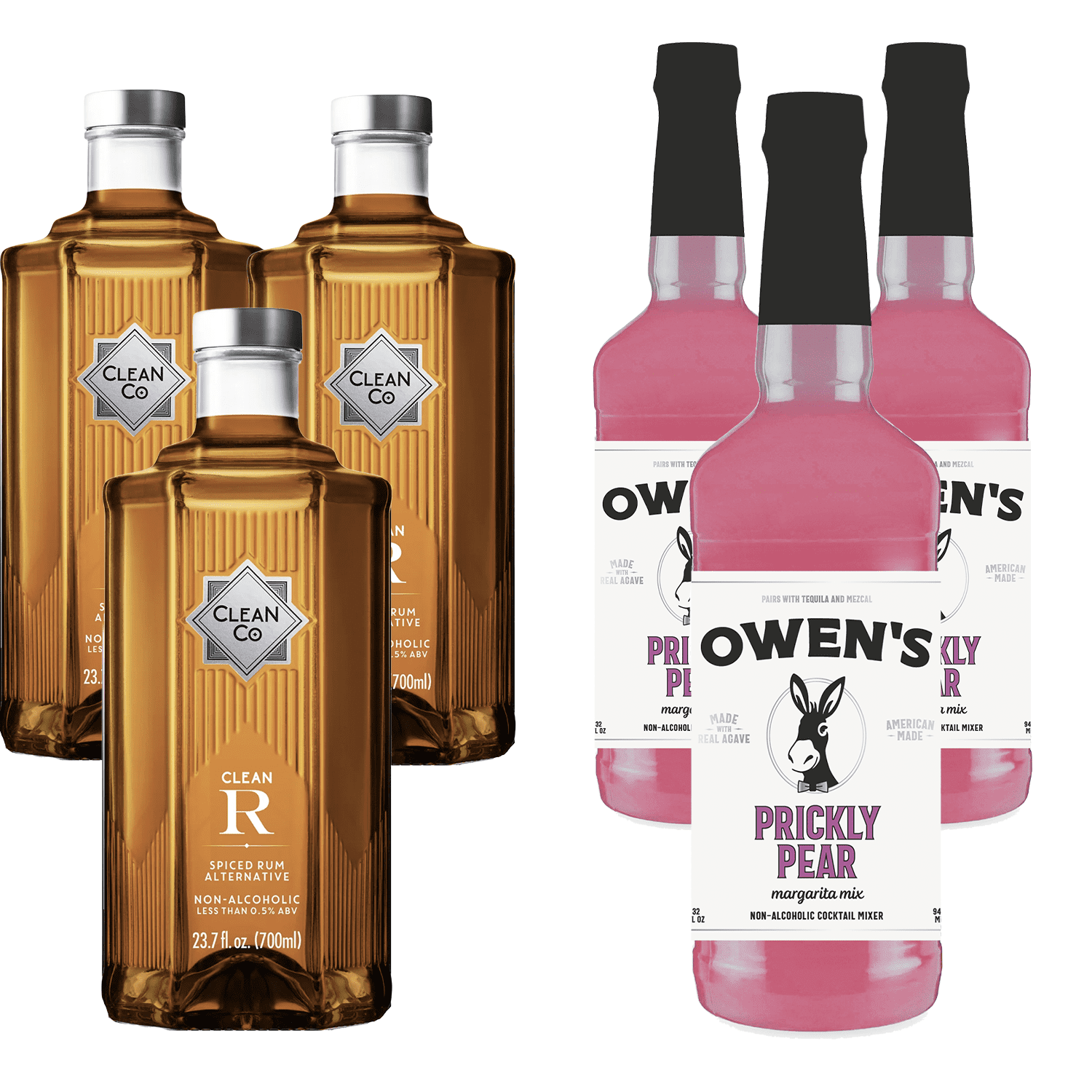 Clean Co Non-Alcoholic Rum Alternative 700ml Bottle | with Premium ...