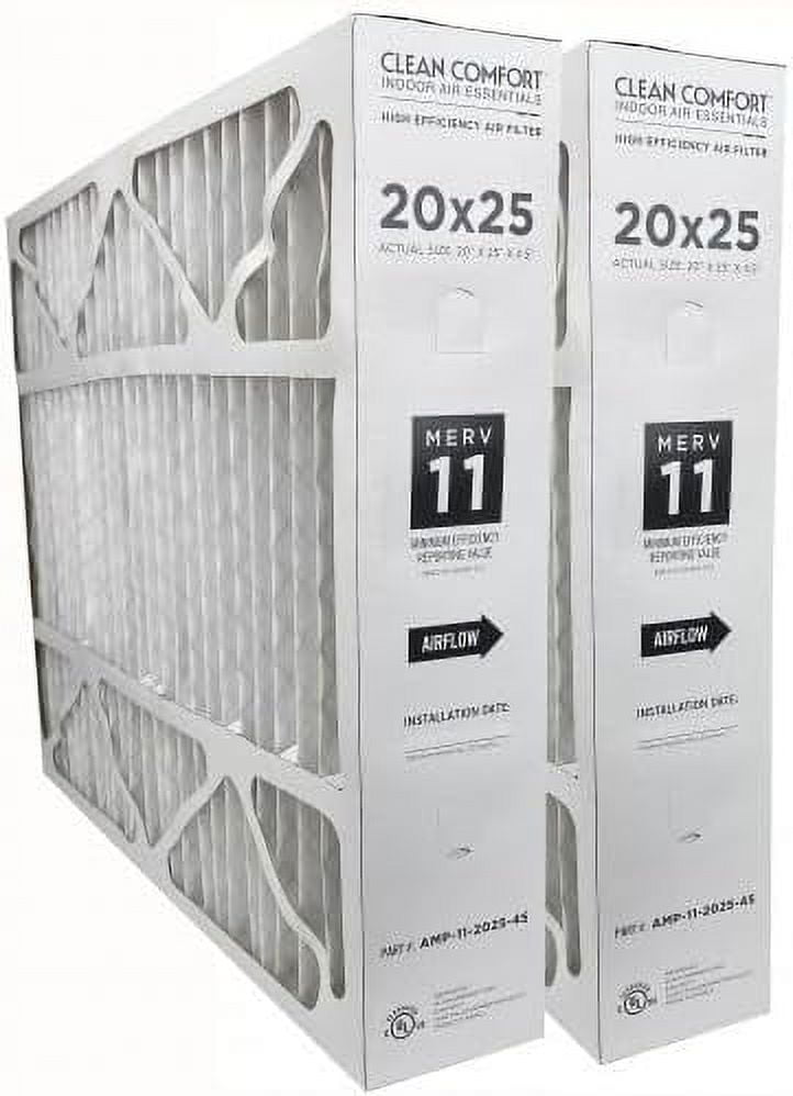 Clean Comfort AMP-11-2025-45 (2-Pack) - 20" x 25" x 4.5" Media Air Filter, MERV 11 - Walmart.com