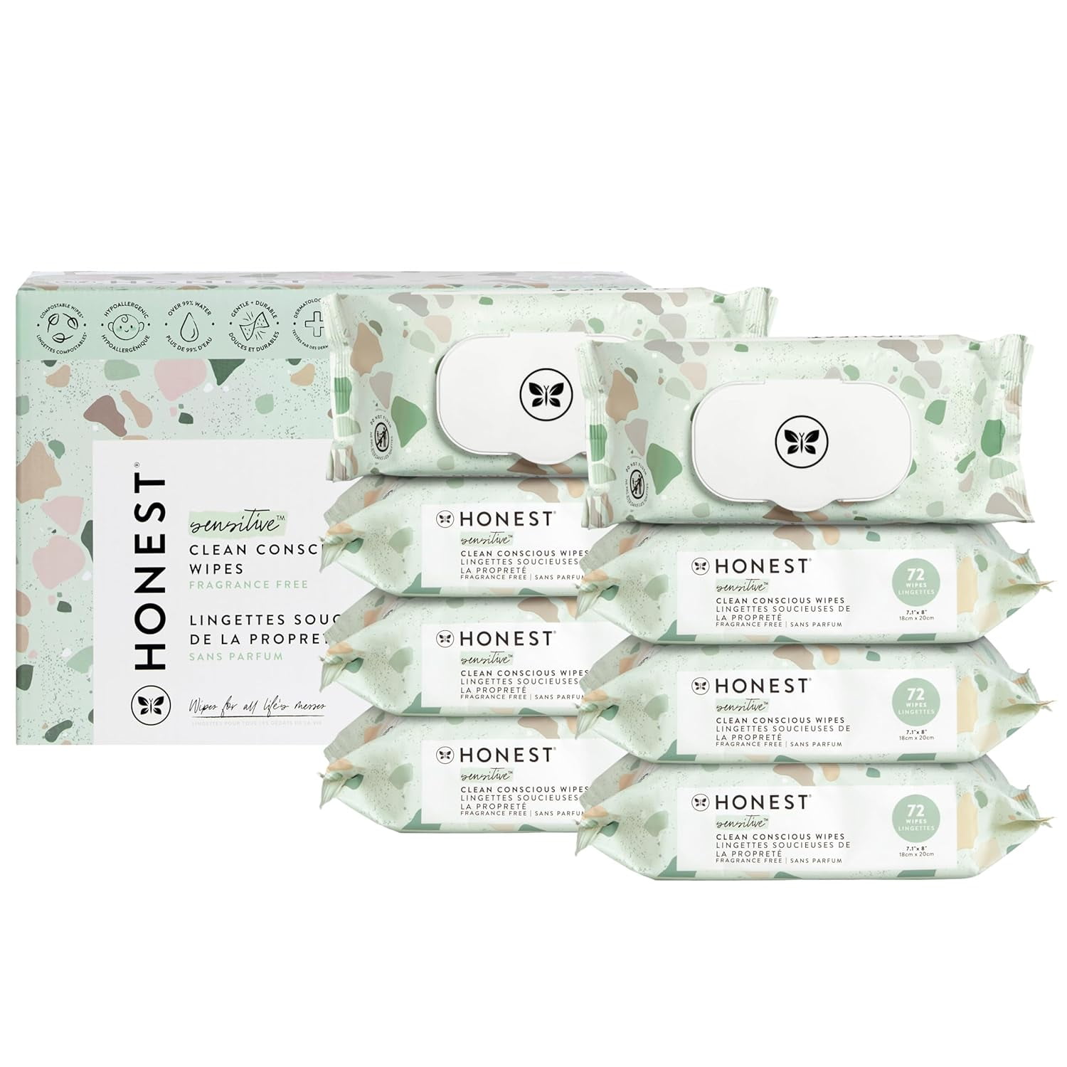 Clean Conscious Multi-Use Wipes | Hypoallergenic + Unscented for ...