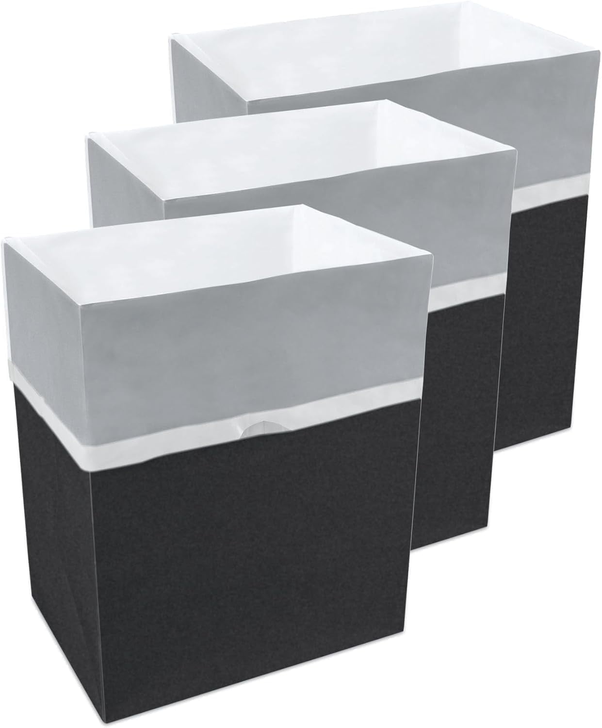 Clean Cubes 13-Gallon Pop-Up Trash Bins, 3-Pack, Foldable, Black, 50% ...