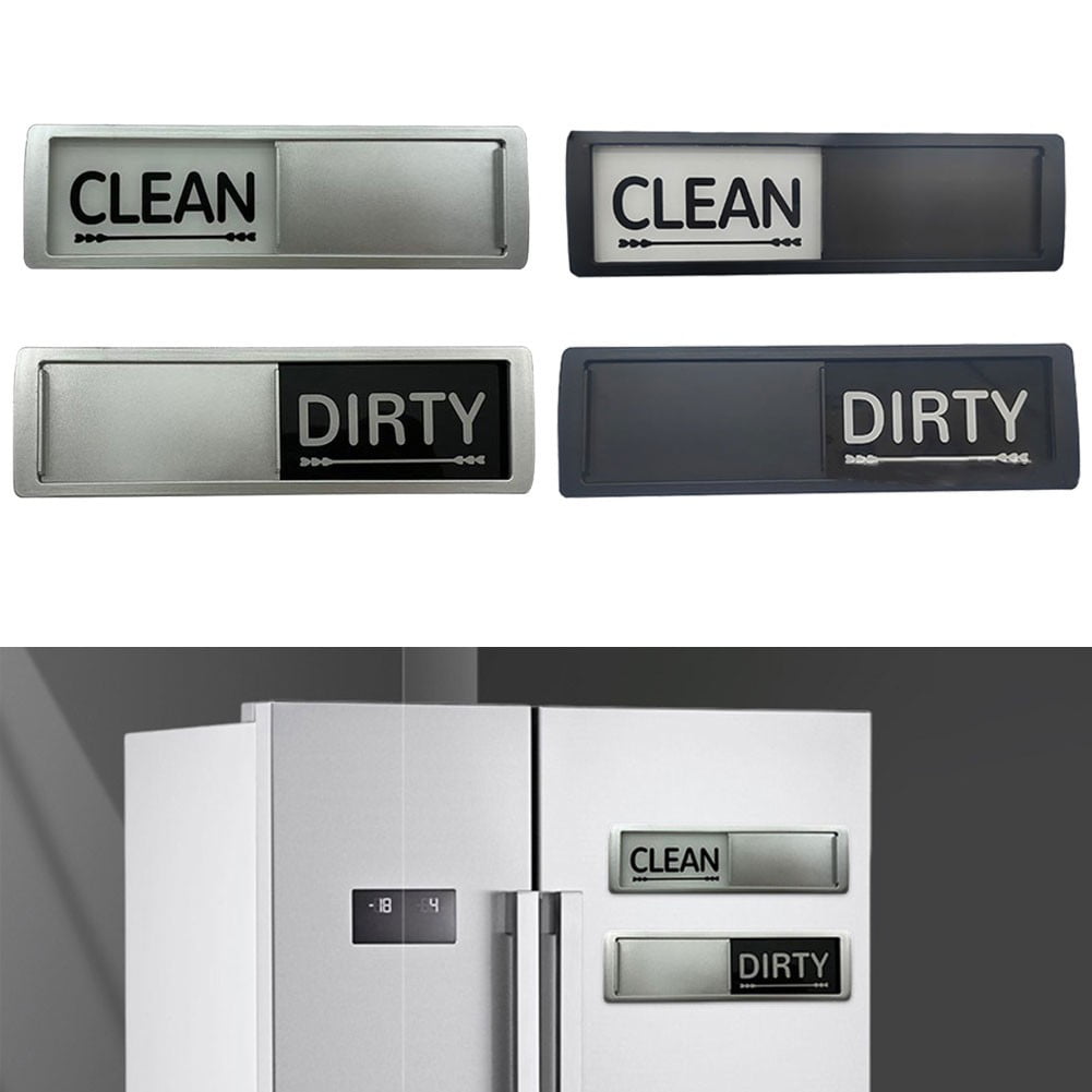 Clean Dirty Dishwasher Magnet Indicator Sign Non-Scratch Simple Sliding ...
