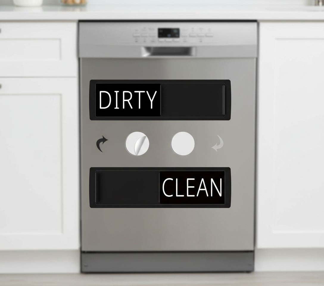 Clean and Dirty Dishwasher Magnet Sign, Optional Adhesive, Magnetic ...