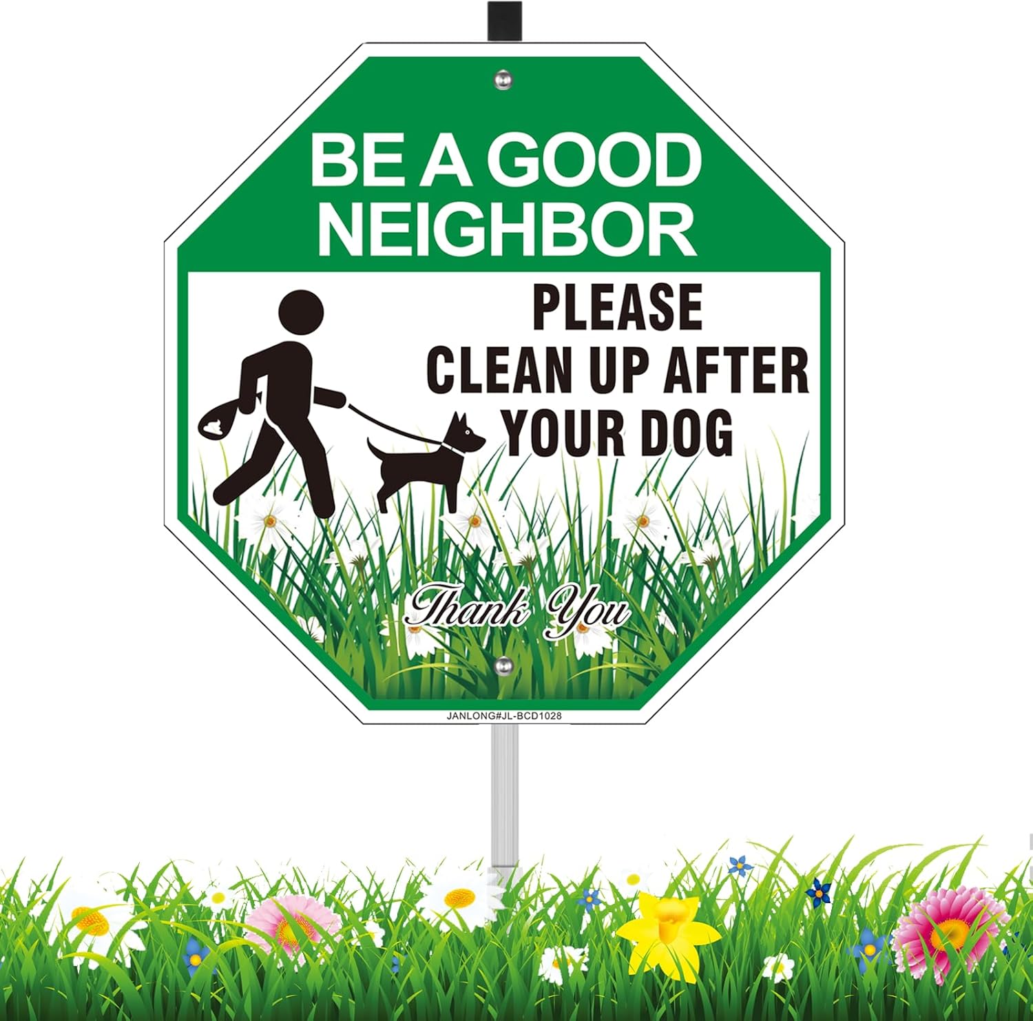 Clean Up After Your Dog Sign with Stake, 10
