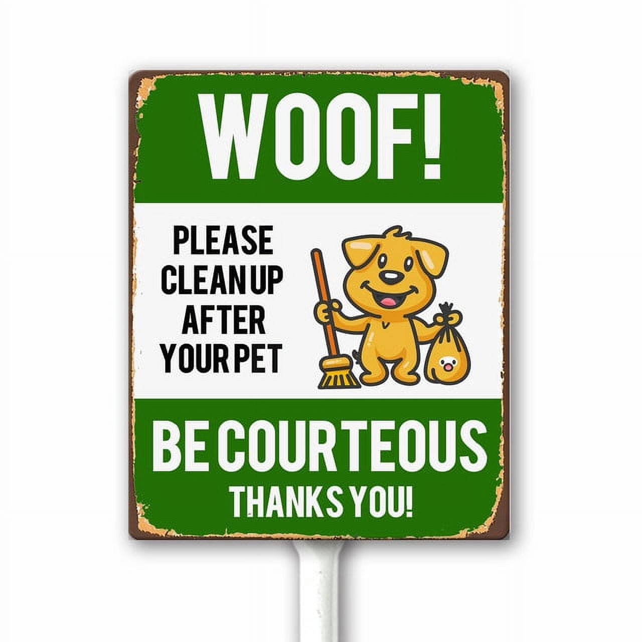 Clean Up After Your Dog Signs No Pooping Dog Signs for Yard Dog Poop ...