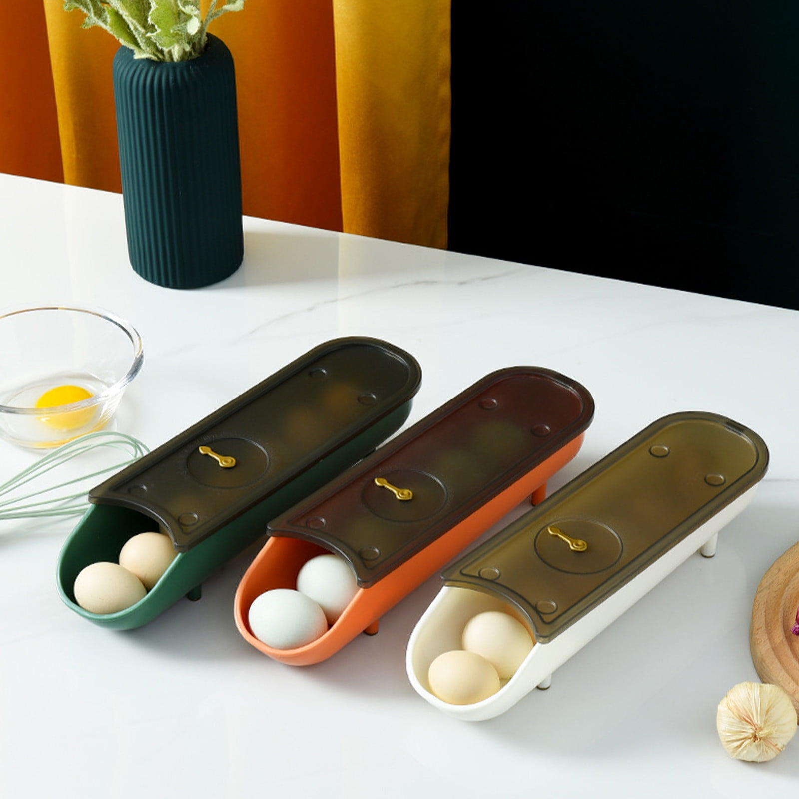 Clean Essentials, Plastic Egg Carton Organizer, Storage Box Kitchen ...