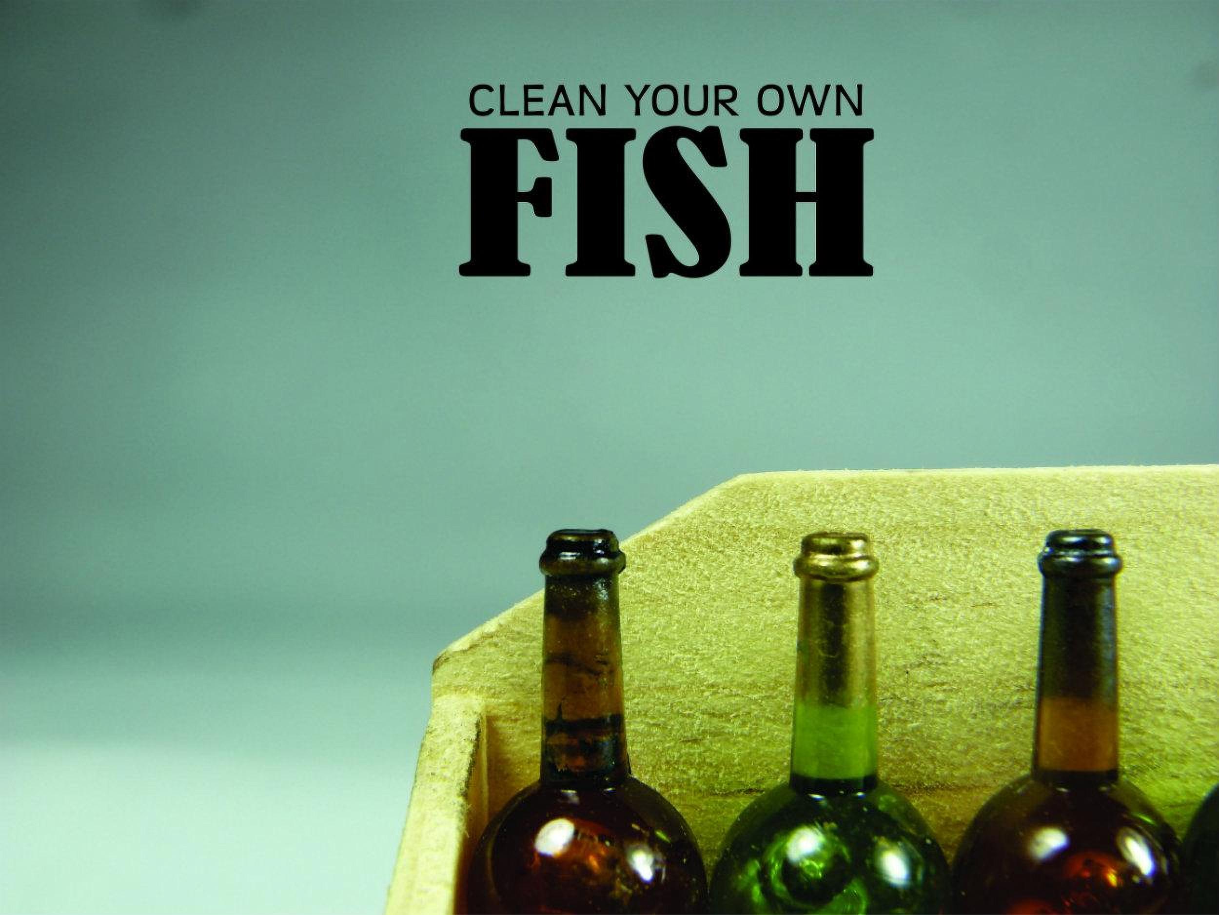 Clean Your Own Fish Vinyl Wall Decal for Home - Bass Fly Trout Shark ...